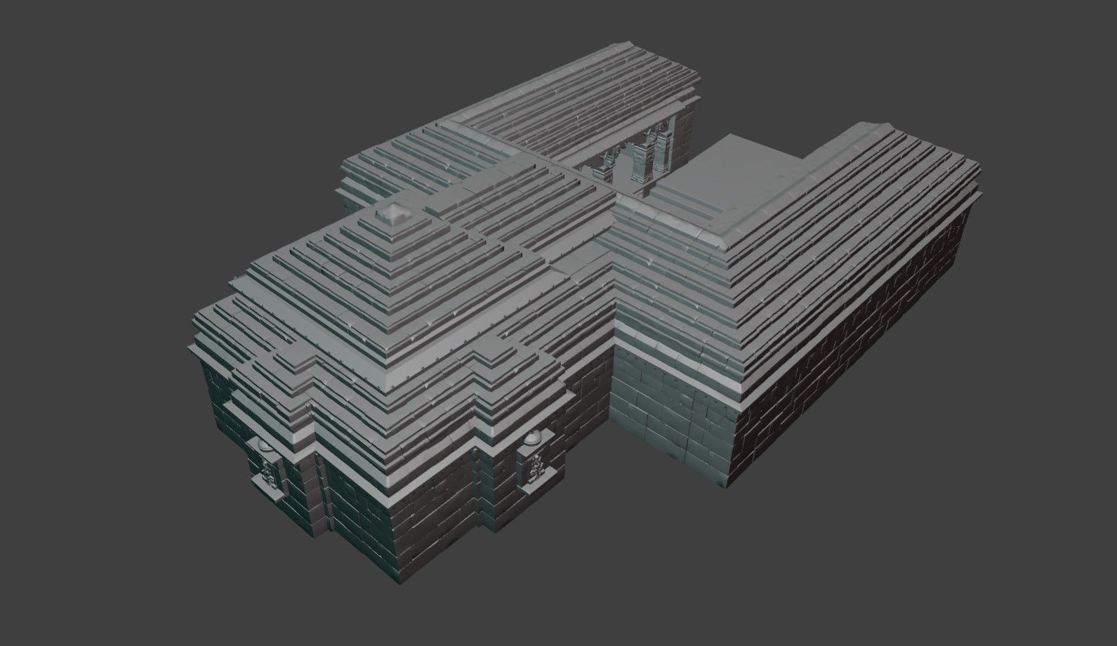 3D model Old Temple - Modular Asset VR / AR / low-poly | CGTrader