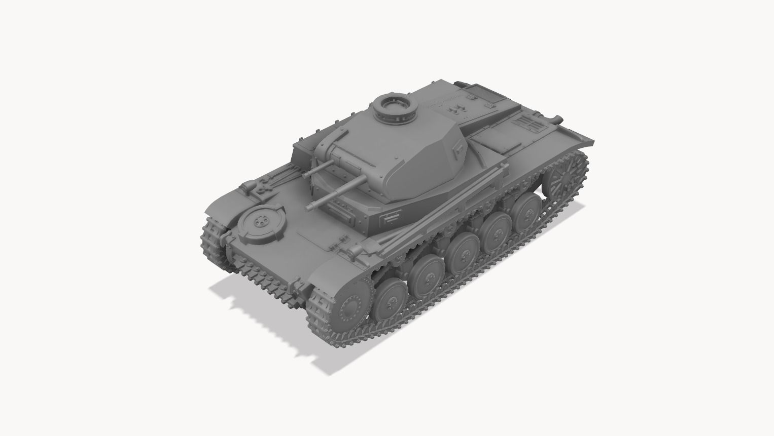 Panzerkampfwagen II Ausf C - 1-100 Scale 3D model 3D printable | CGTrader