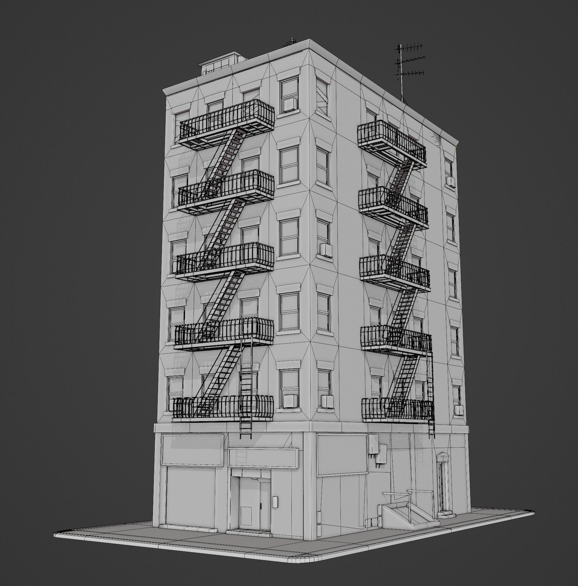 3D model New York Building kit VR / AR / low-poly | CGTrader