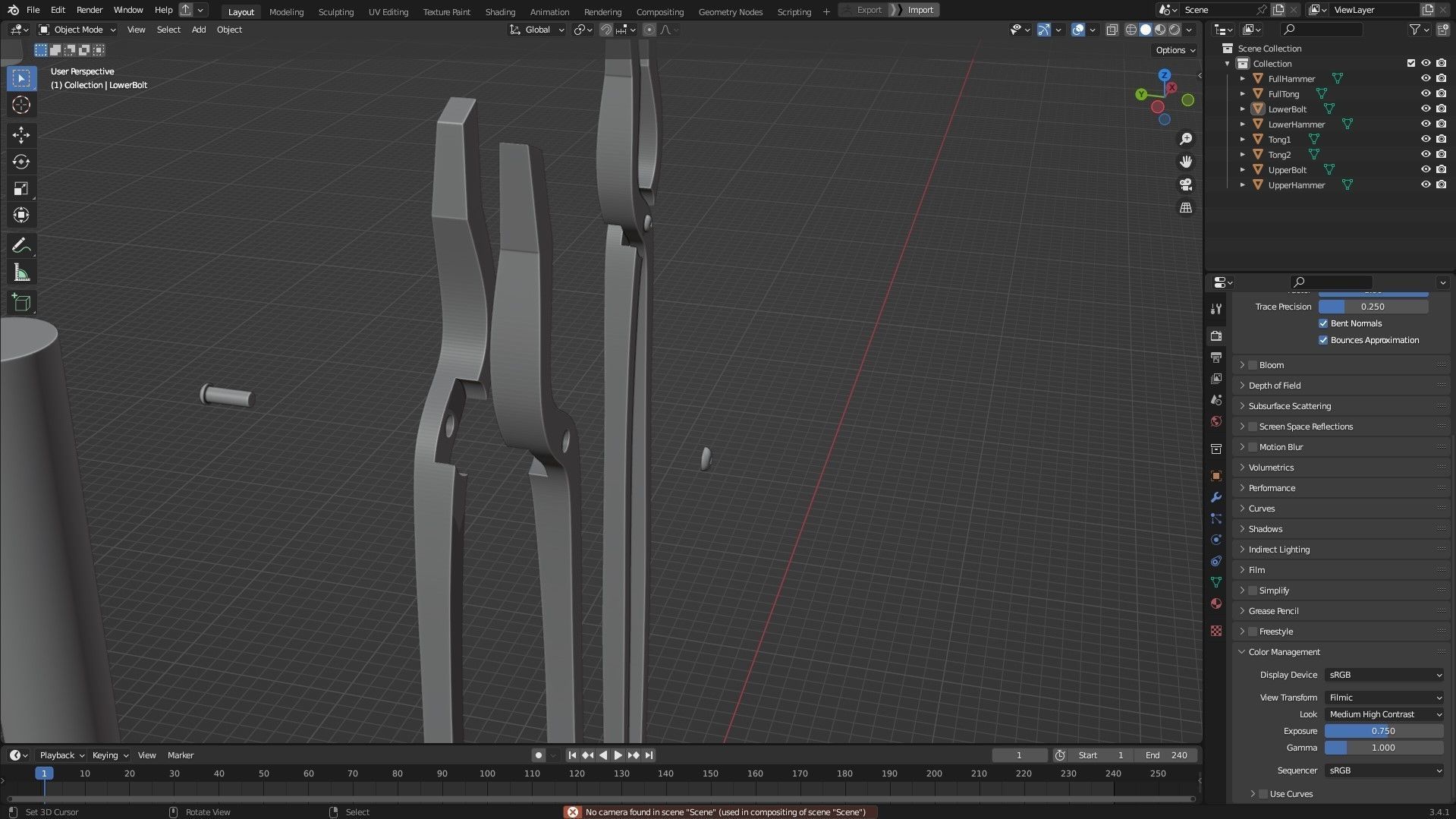 The Mandalorian Armorer Hammer and Tongs Tools for Cosplay 3D model 3D ...