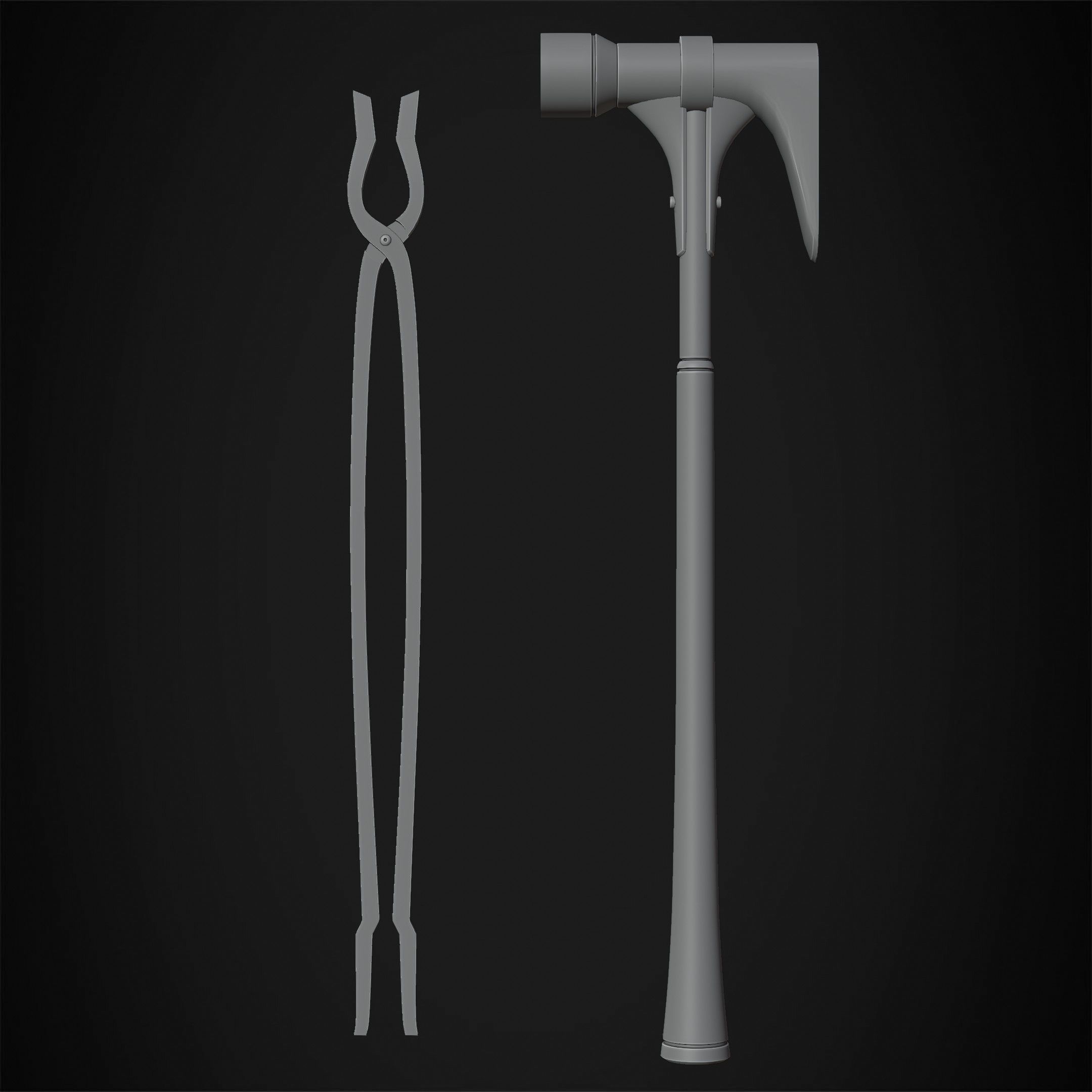 The Mandalorian Armorer Hammer and Tongs Tools for Cosplay 3D model 3D ...