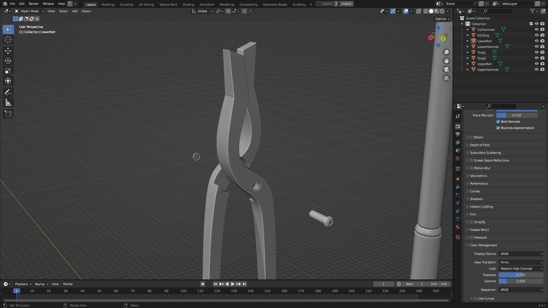 The Mandalorian Armorer Hammer and Tongs Tools for Cosplay 3D model 3D ...