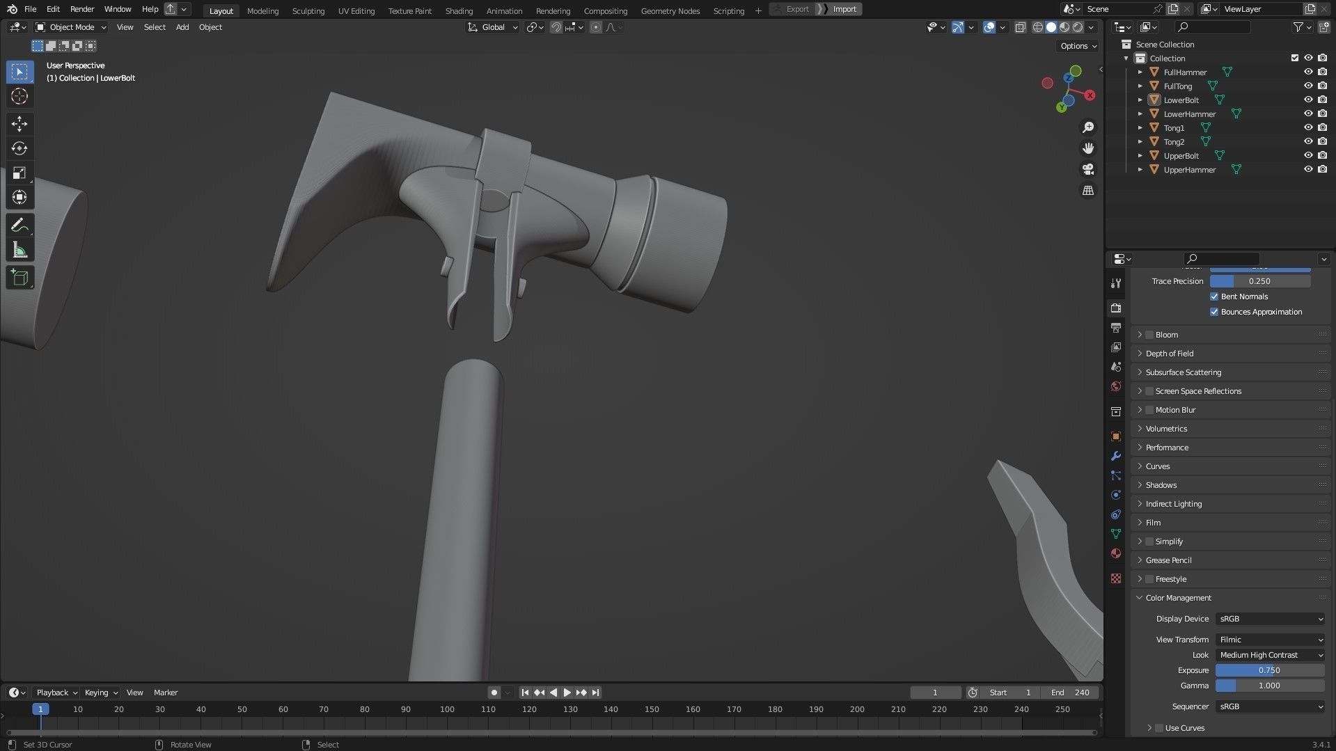 The Mandalorian Armorer Hammer and Tongs Tools for Cosplay 3D model 3D ...