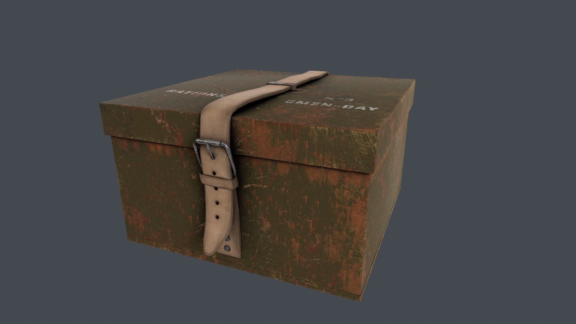 3D model Old Military Ration Box VR / AR / low-poly | CGTrader