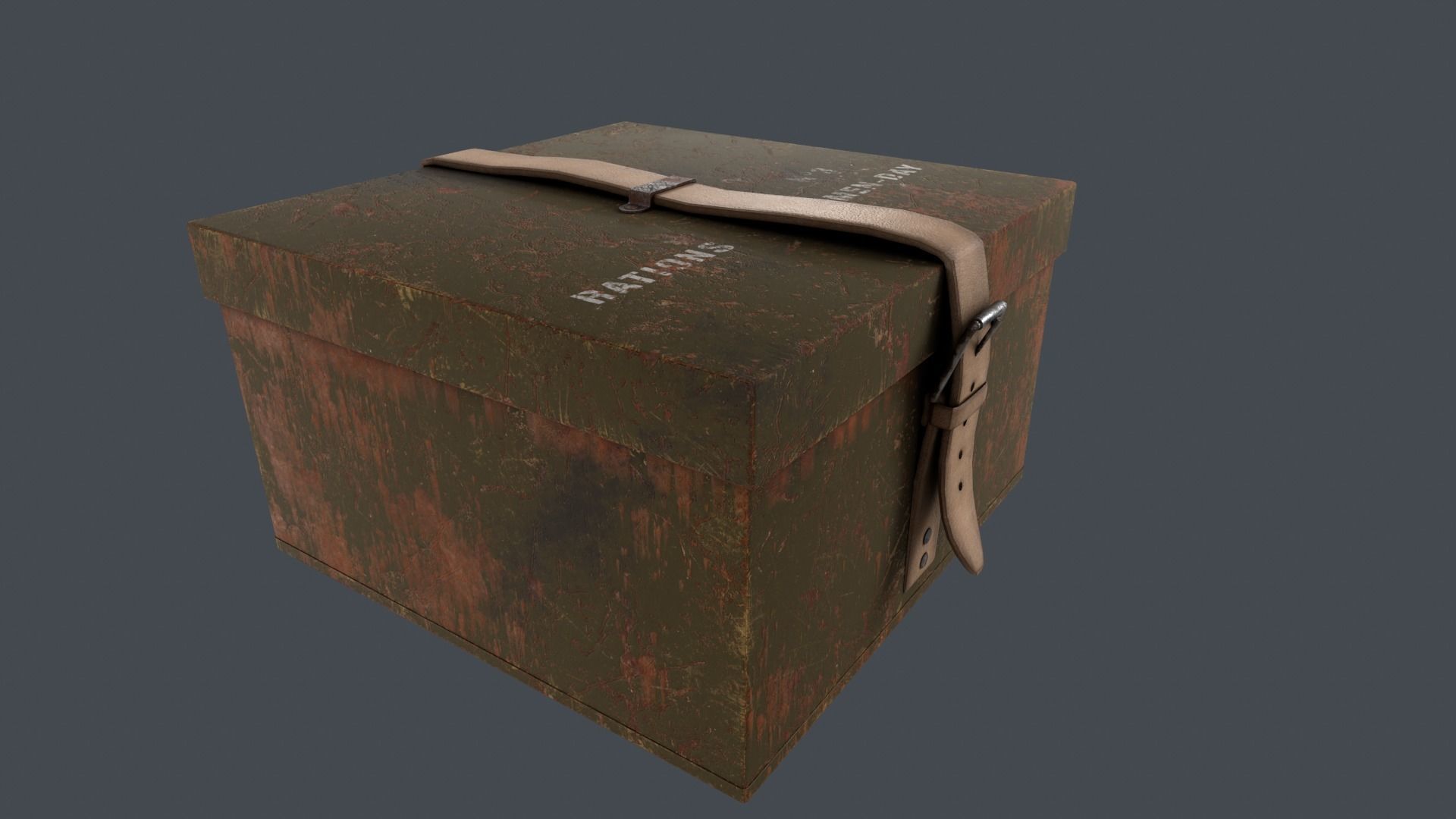 3D model Old Military Ration Box VR / AR / low-poly | CGTrader