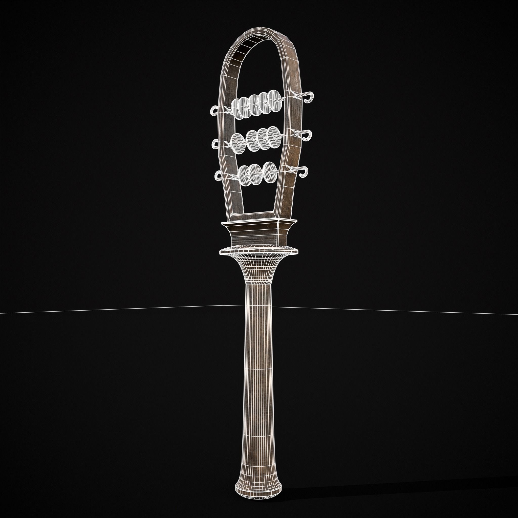 3D model Long Wooden Baby Rattle VR / AR / low-poly | CGTrader