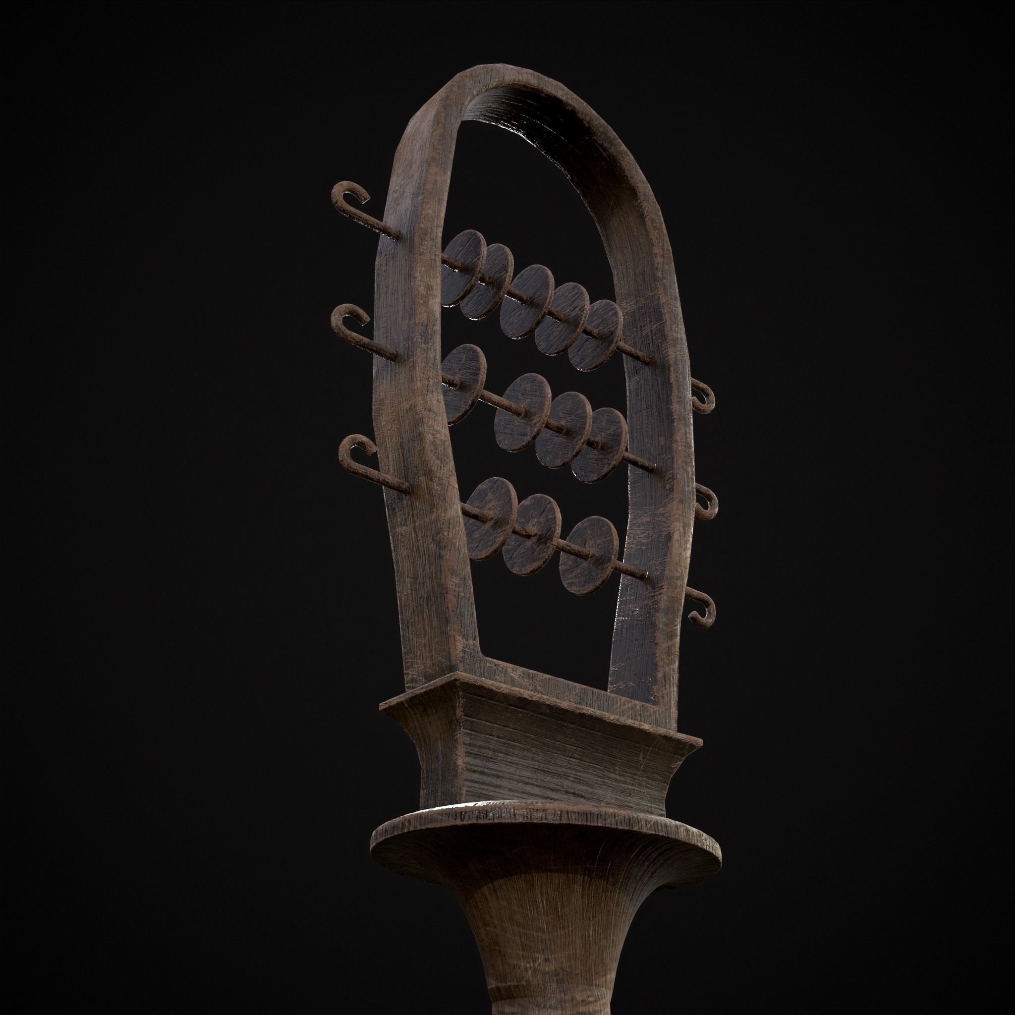 3D model Long Wooden Baby Rattle VR / AR / low-poly | CGTrader