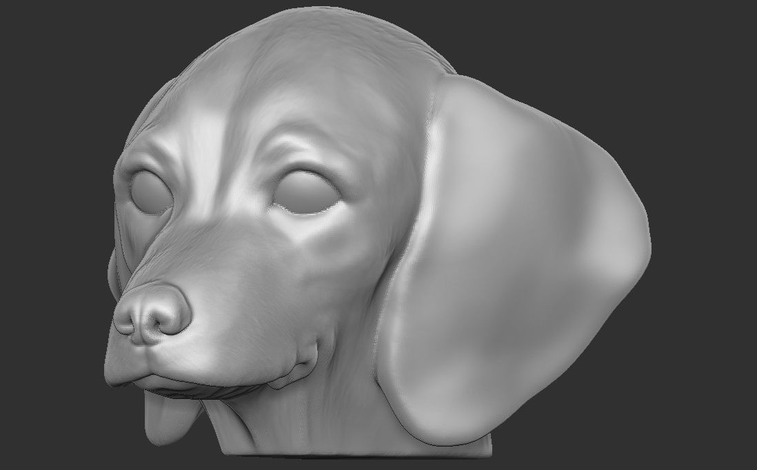 Puppy of Dachshund dog head for 3D printing 3D model 3D printable ...