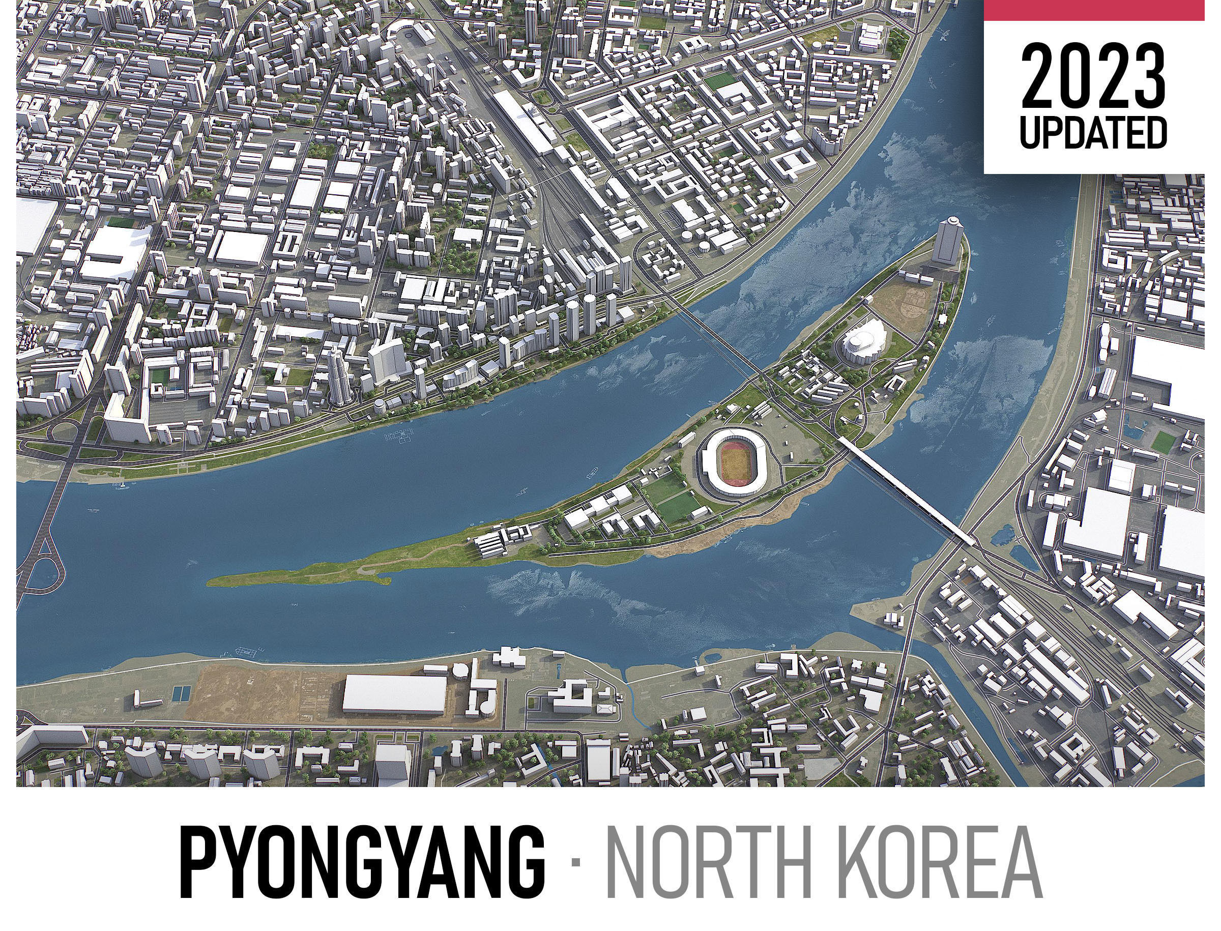 3D model Pyongyang - 3D City Model VR / AR / low-poly | CGTrader