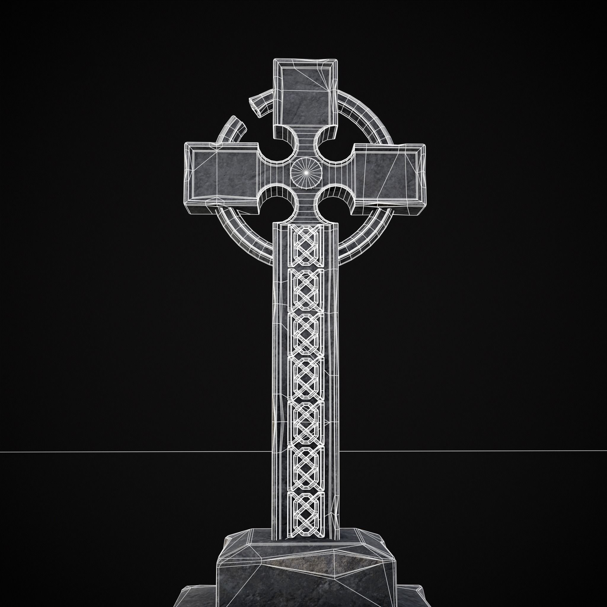 3D model Celtic Cross Tombstone VR / AR / low-poly | CGTrader