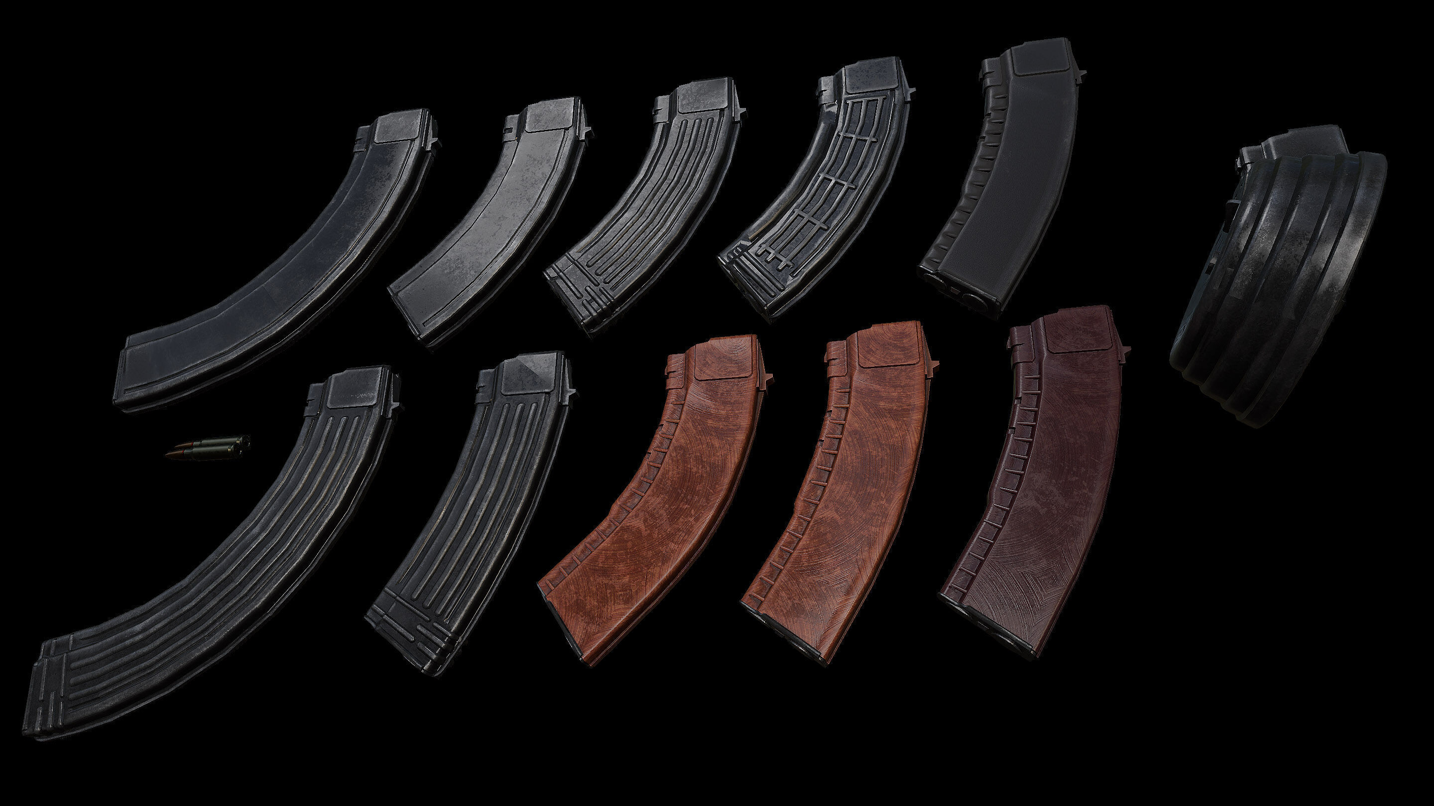 AKM and AK74 Magazines 3D model | CGTrader