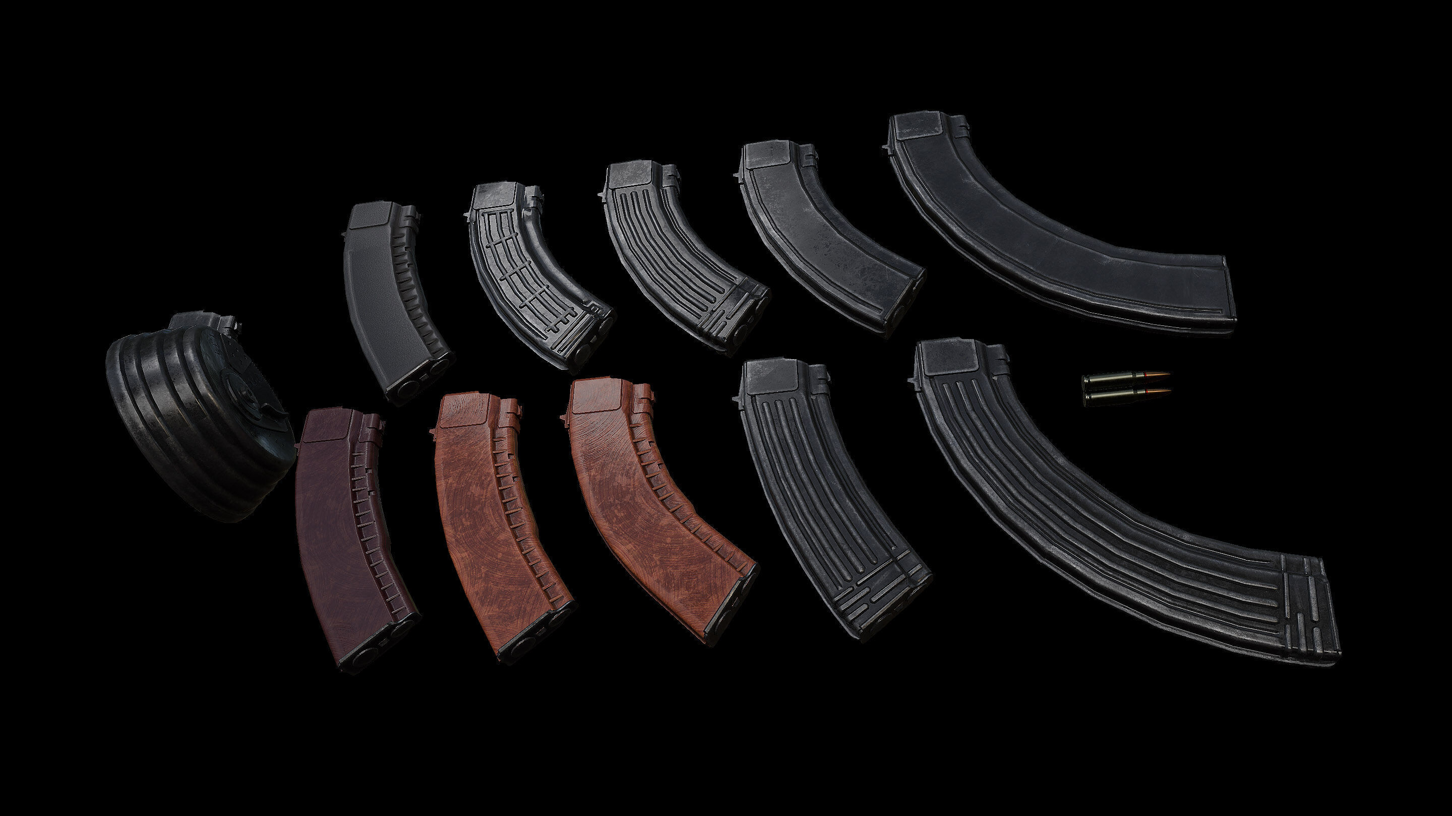 AKM and AK74 Magazines 3D model | CGTrader