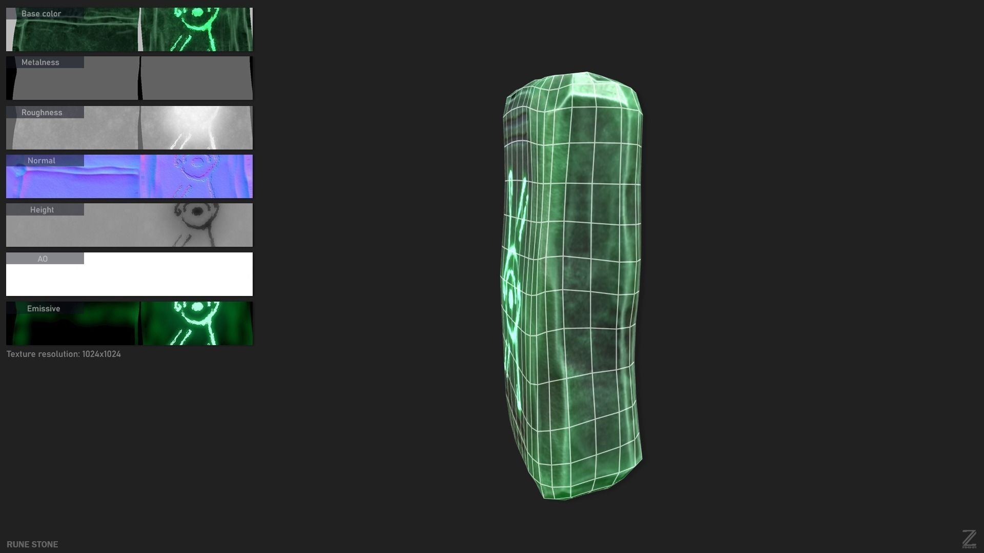 3D model Rune stone VR / AR / low-poly | CGTrader