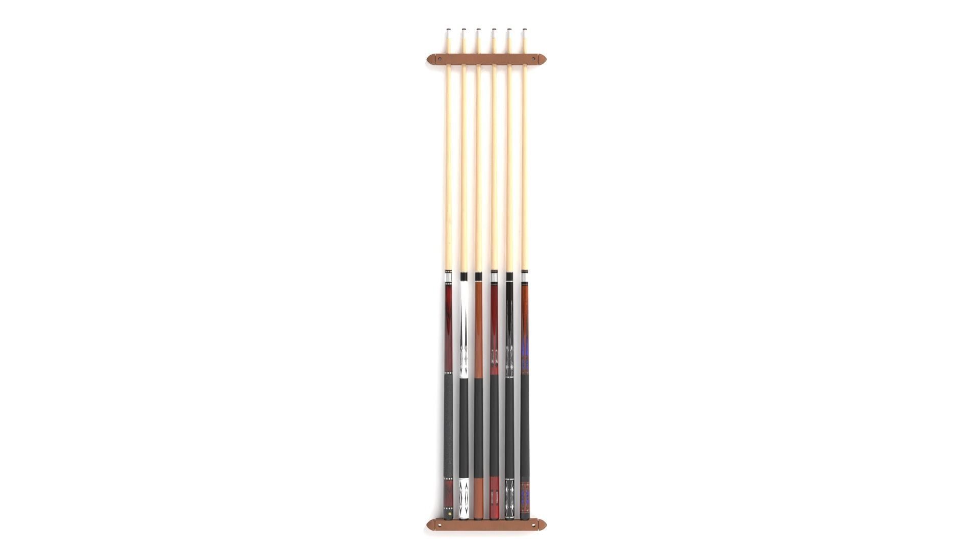 Wall cue stick rack 3D model | CGTrader
