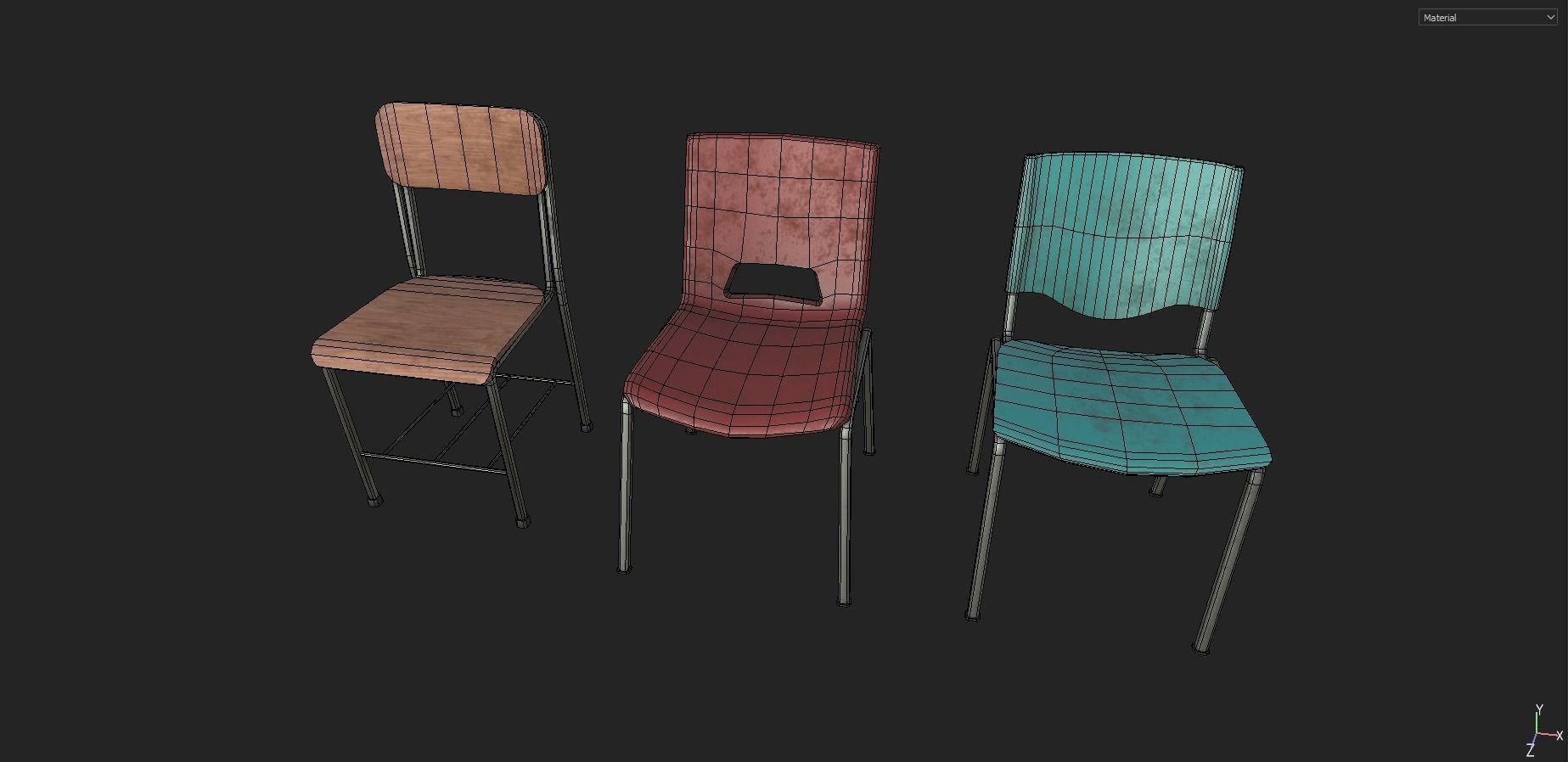 3D model Classroom Prop Pack 1 VR / AR / low-poly | CGTrader