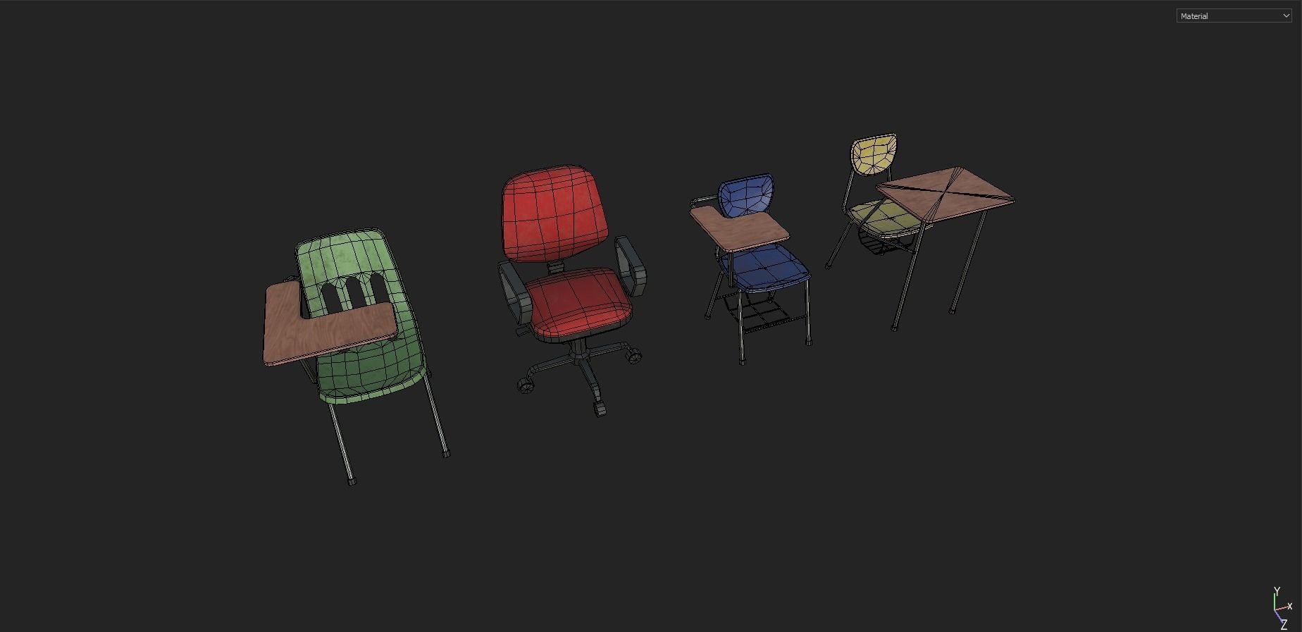 3D model Classroom Prop Pack 1 VR / AR / low-poly | CGTrader