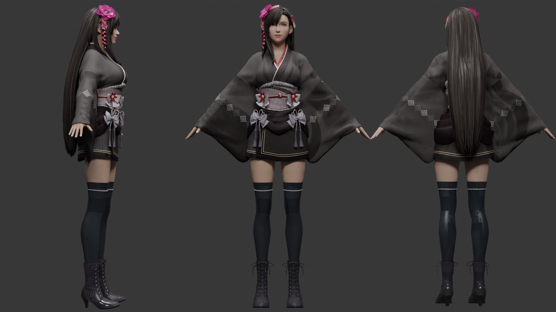 3D model Tifa Lockhart VR / AR / low-poly | CGTrader