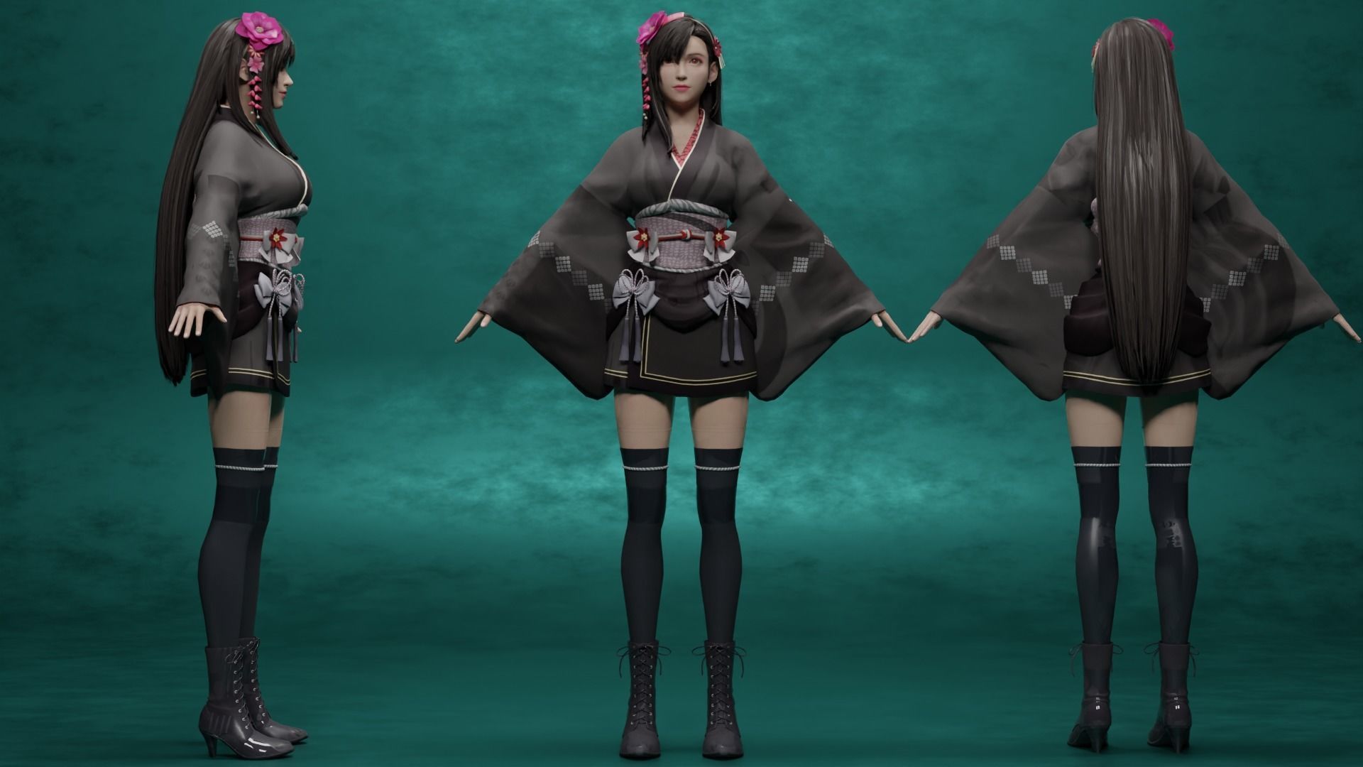 3D model Tifa Lockhart VR / AR / low-poly | CGTrader