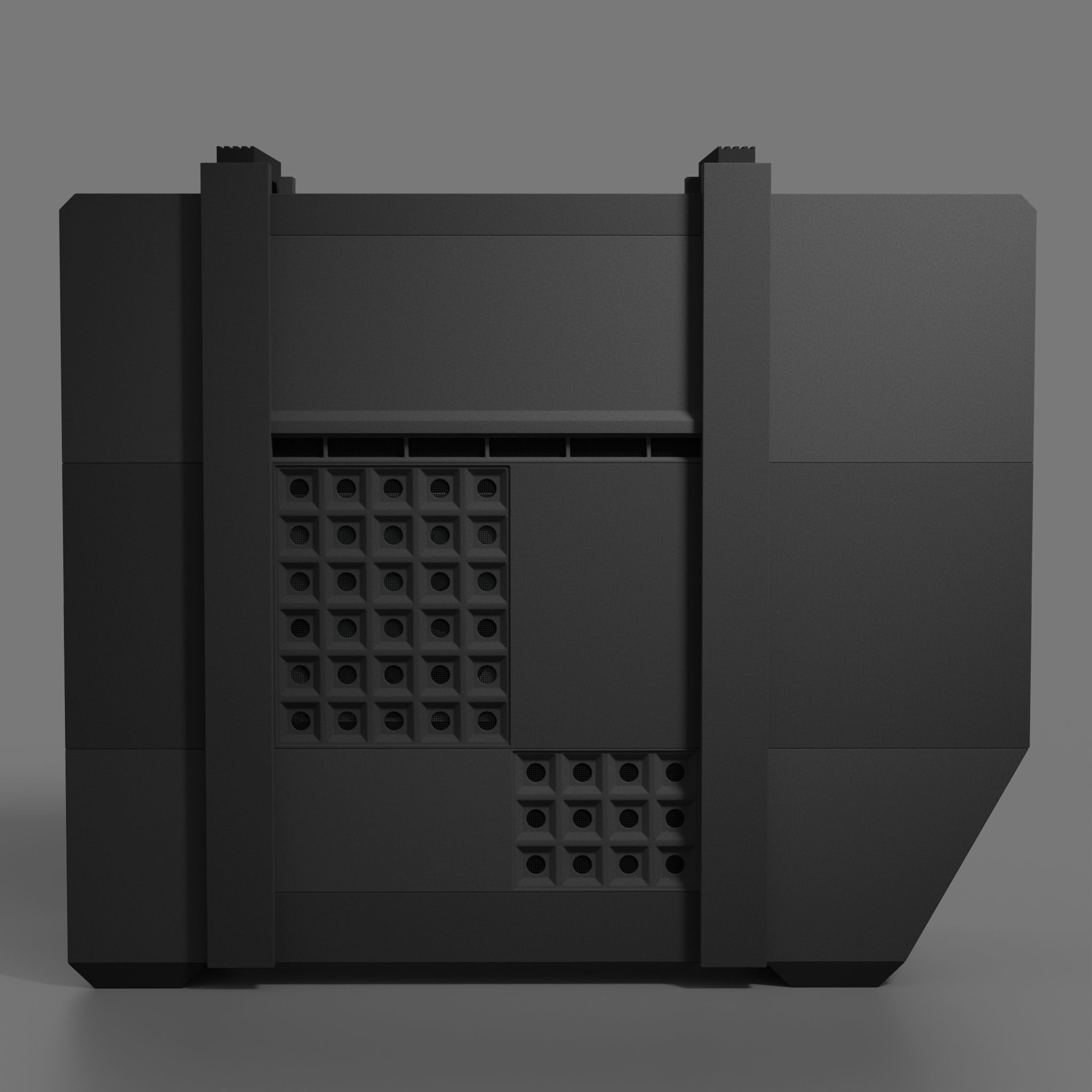 Brutalist PC Case 3D model | CGTrader