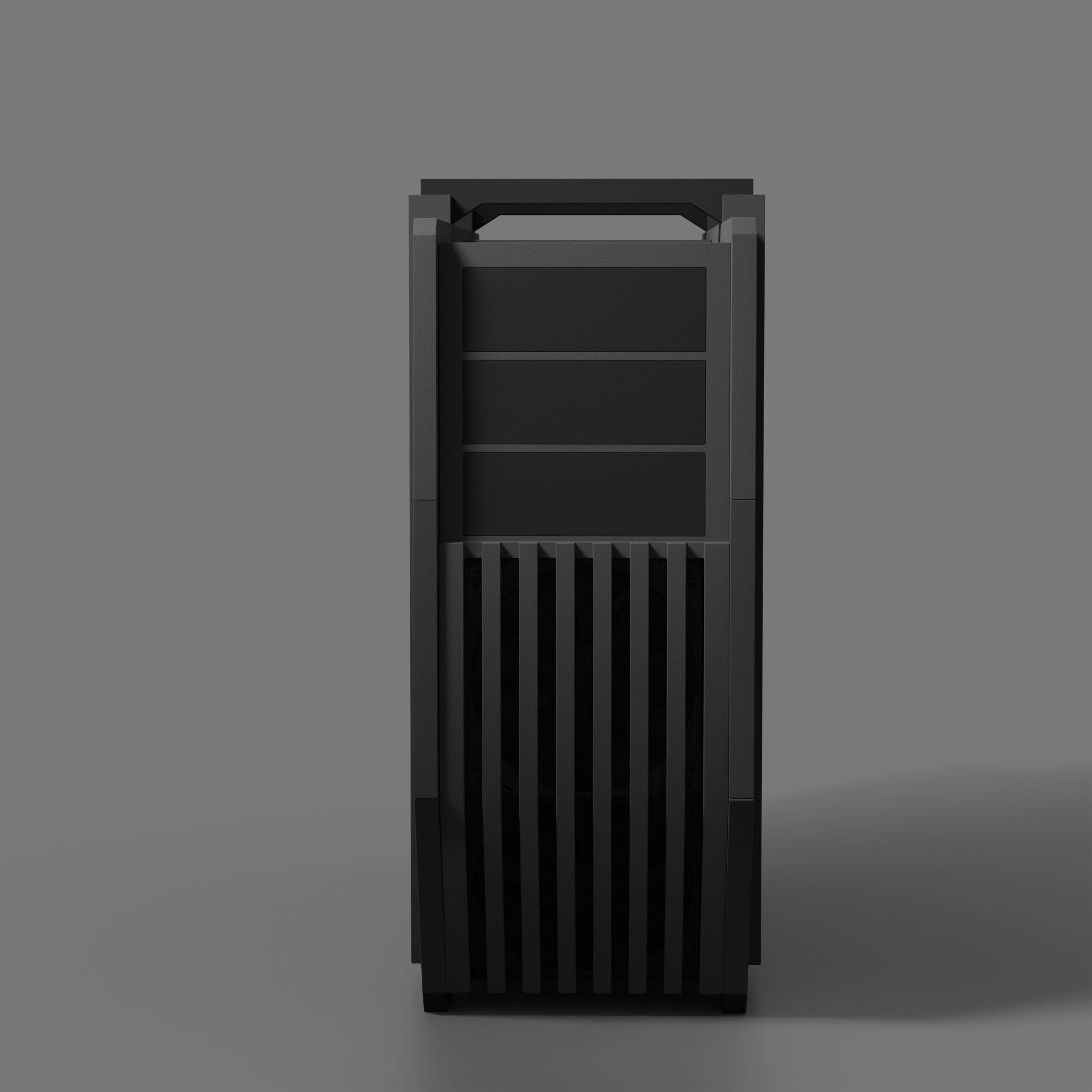Brutalist PC Case 3D model | CGTrader