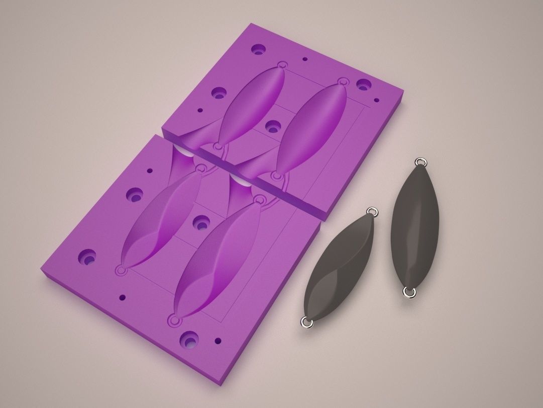 60-80 GR Fall Slug Japanese Metal Jig Mold 3D print model 3D model 3D ...