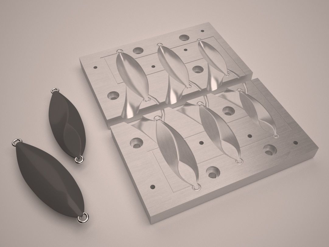 20-80 GR Fall Slug Japanese Metal Jig Mold 3D print bundle pack 3D ...