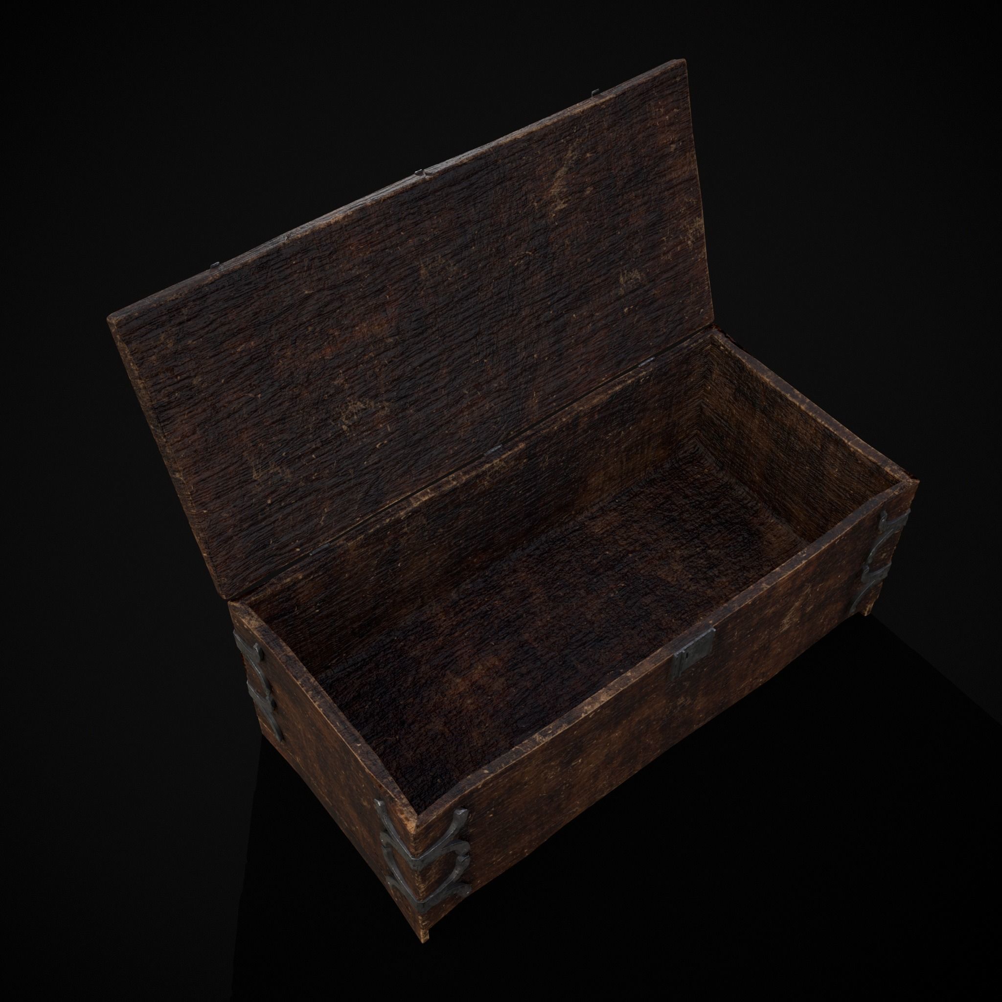 3D model Old Wooden Strong Box VR / AR / low-poly | CGTrader