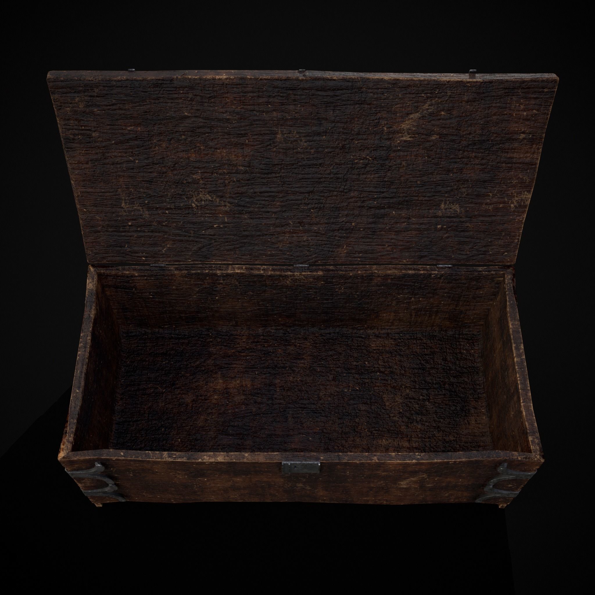 3D model Old Wooden Strong Box VR / AR / low-poly | CGTrader