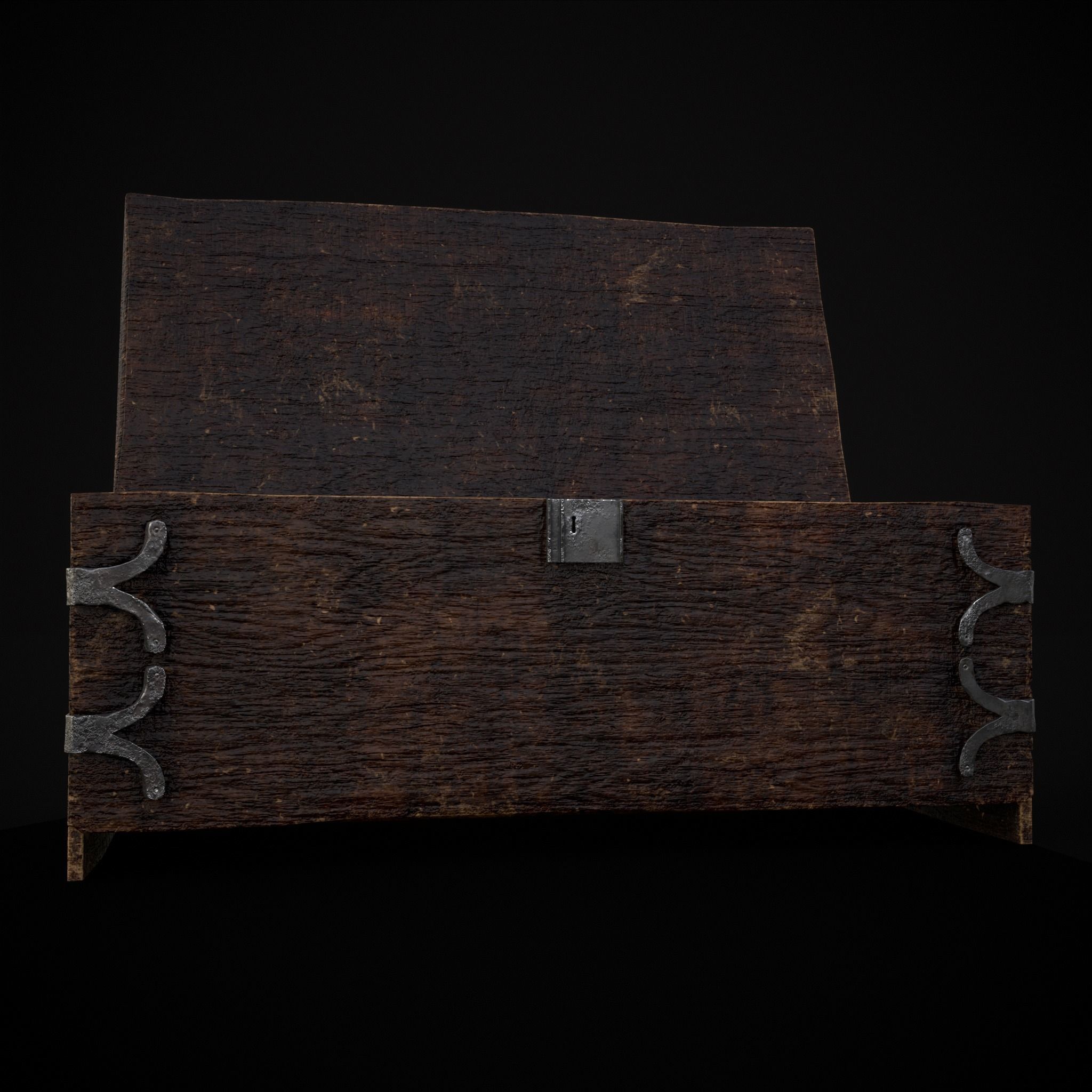 3D model Old Wooden Strong Box VR / AR / low-poly | CGTrader