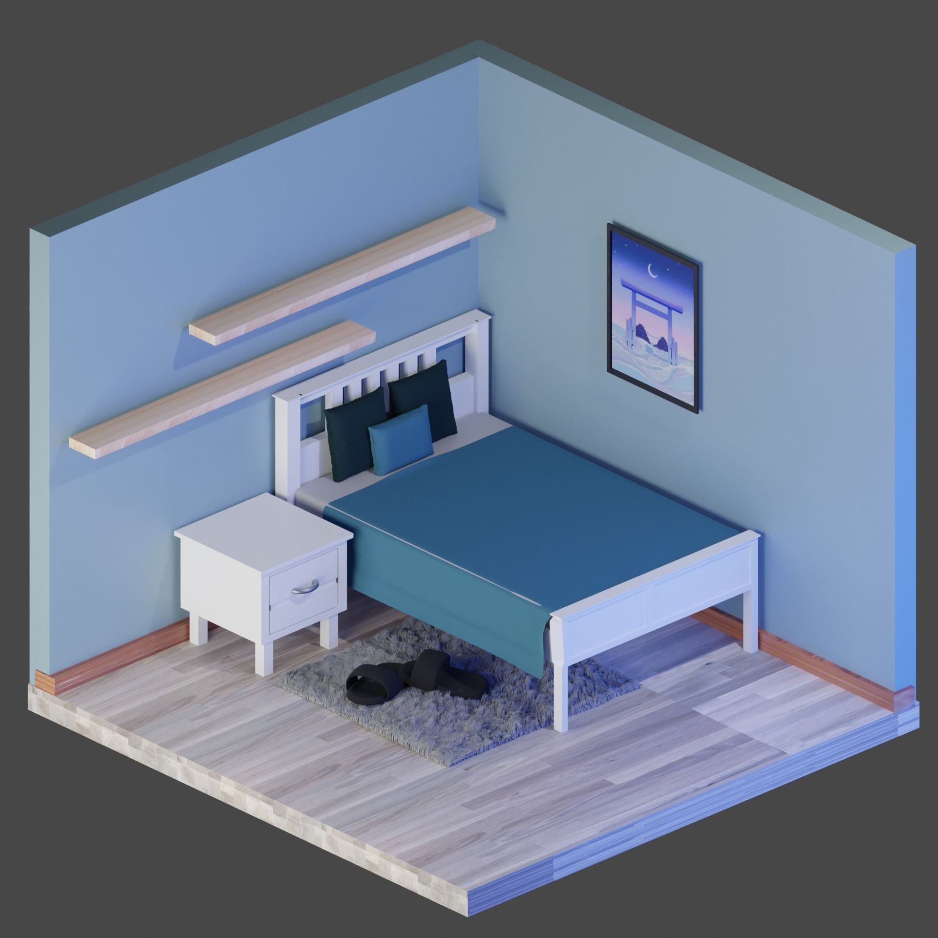 bedroom free 3D model | CGTrader