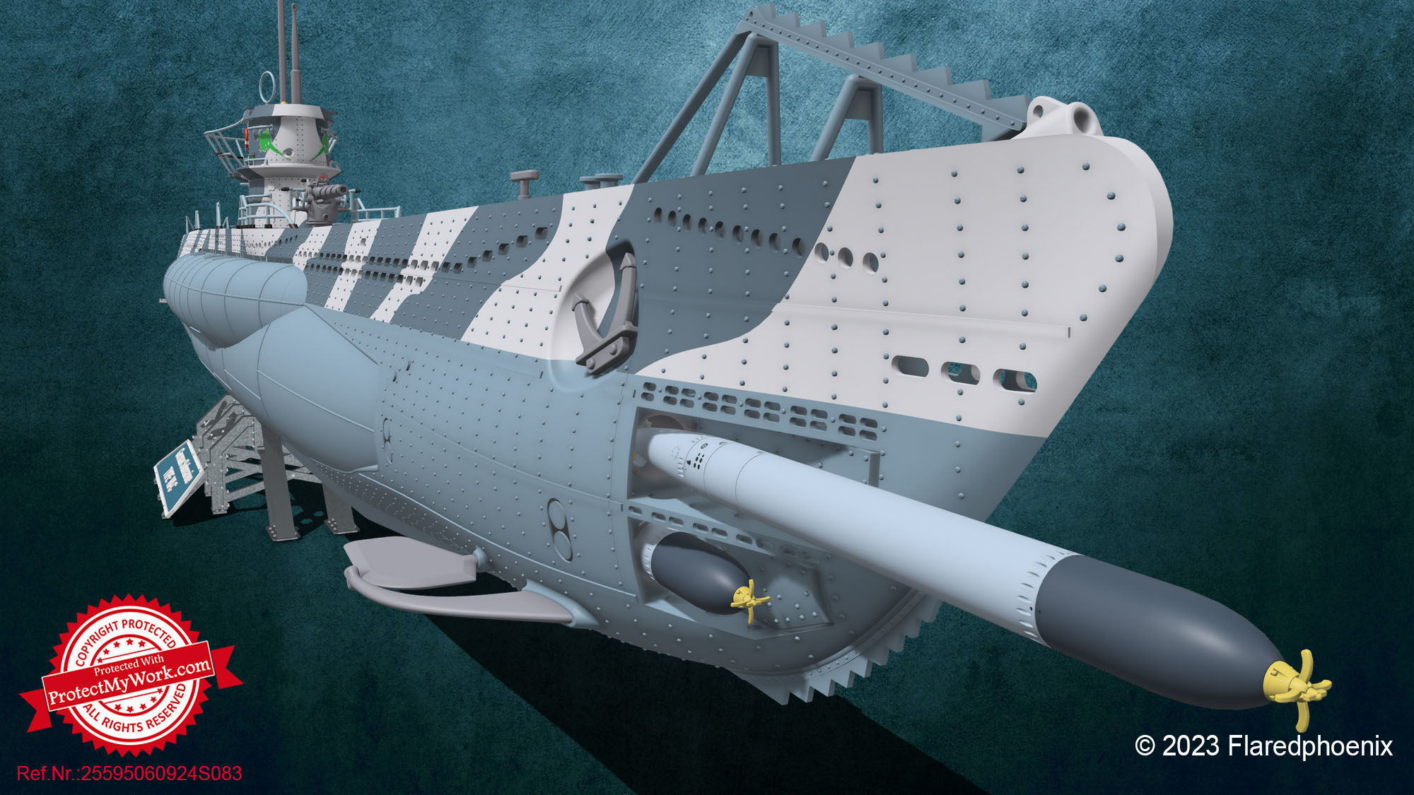 U-Boot TYP VII C 3D model 3D printable | CGTrader