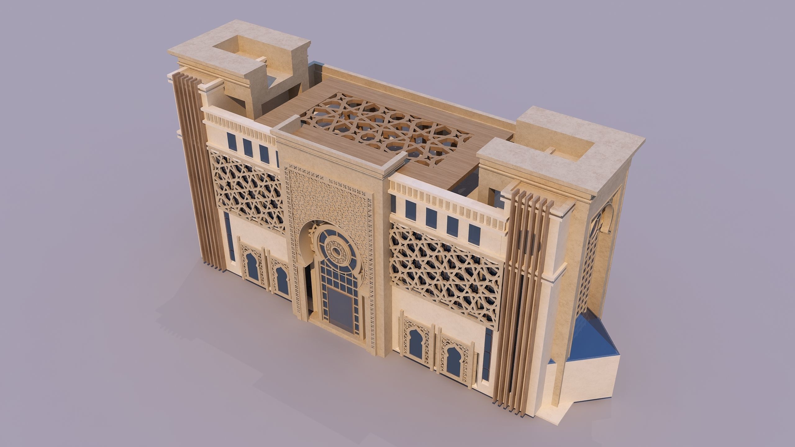 0167 - Islamic Facade Building 3D model | CGTrader