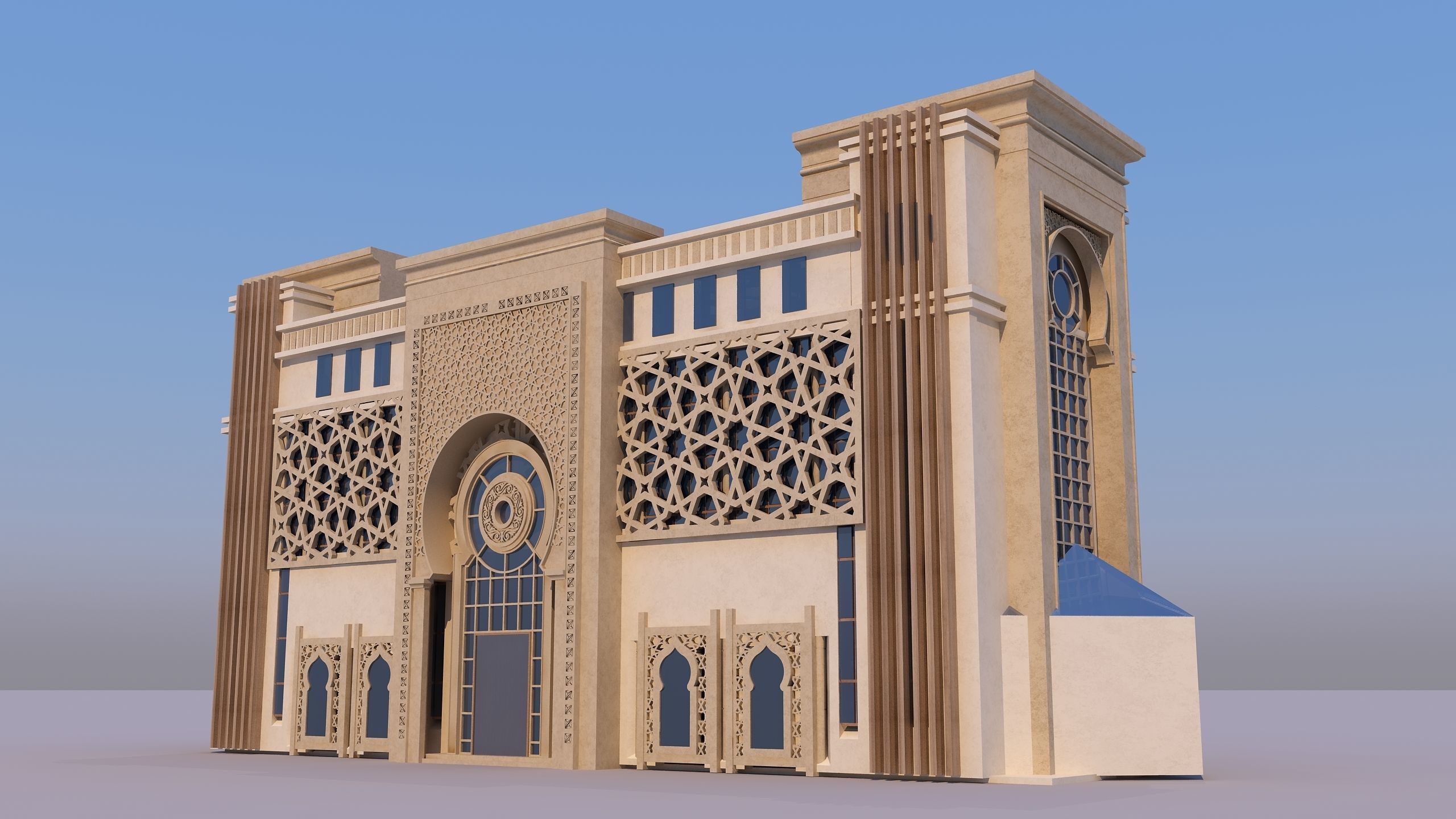 0167 - Islamic Facade Building 3D model | CGTrader