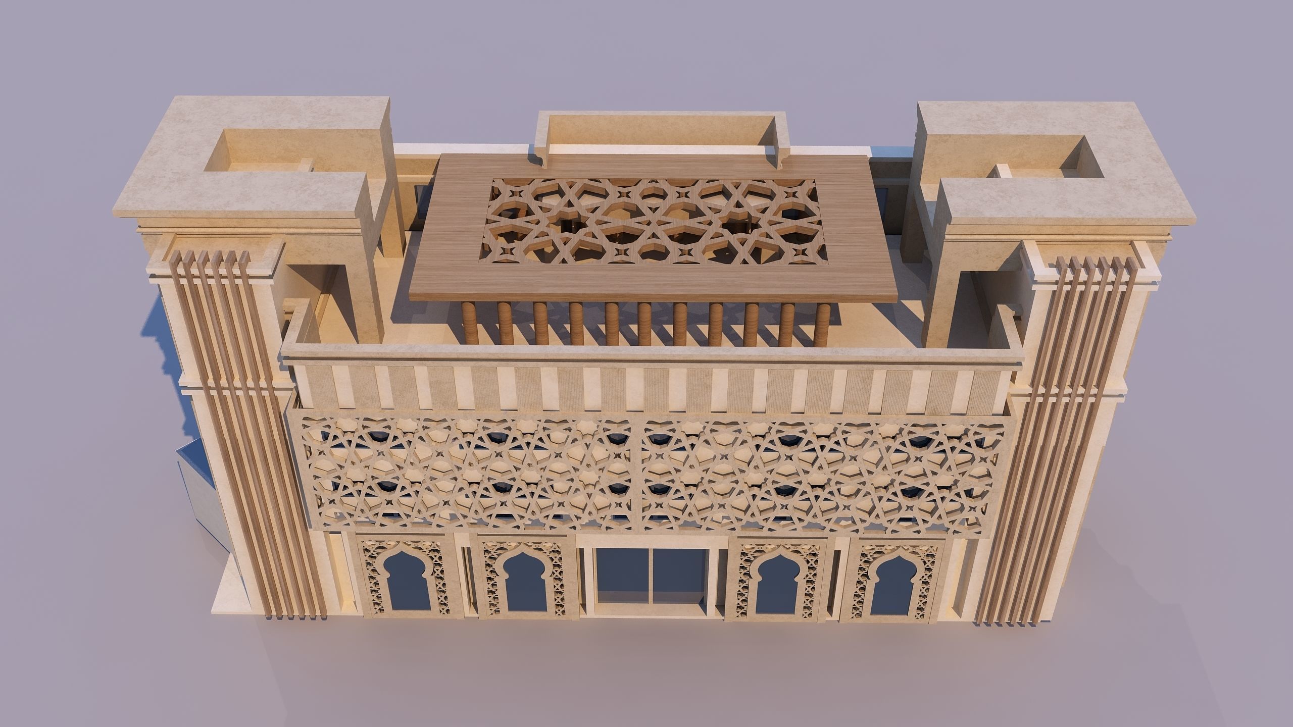 0167 - Islamic Facade Building 3D model | CGTrader