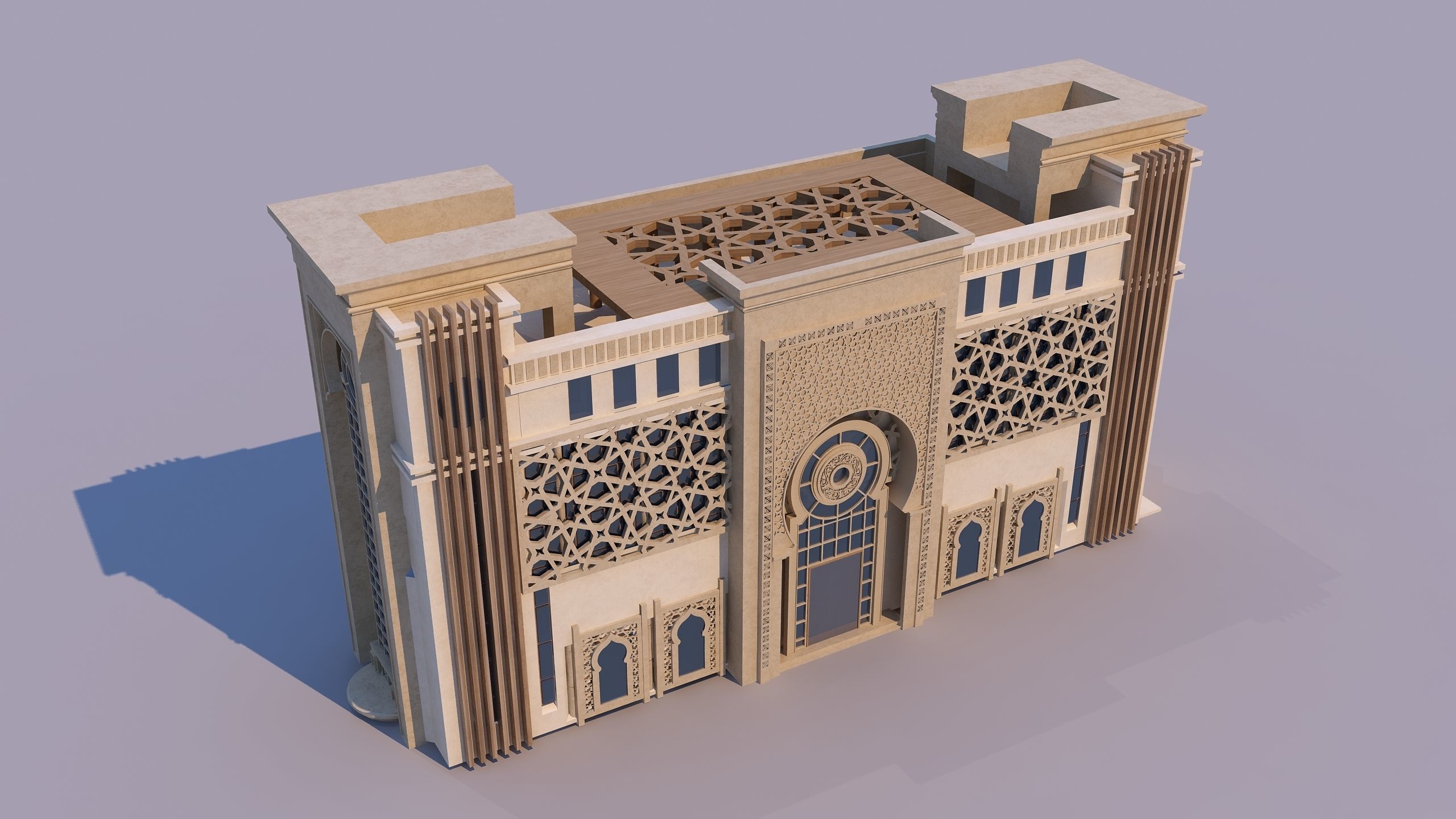0167 - Islamic Facade Building 3D model | CGTrader