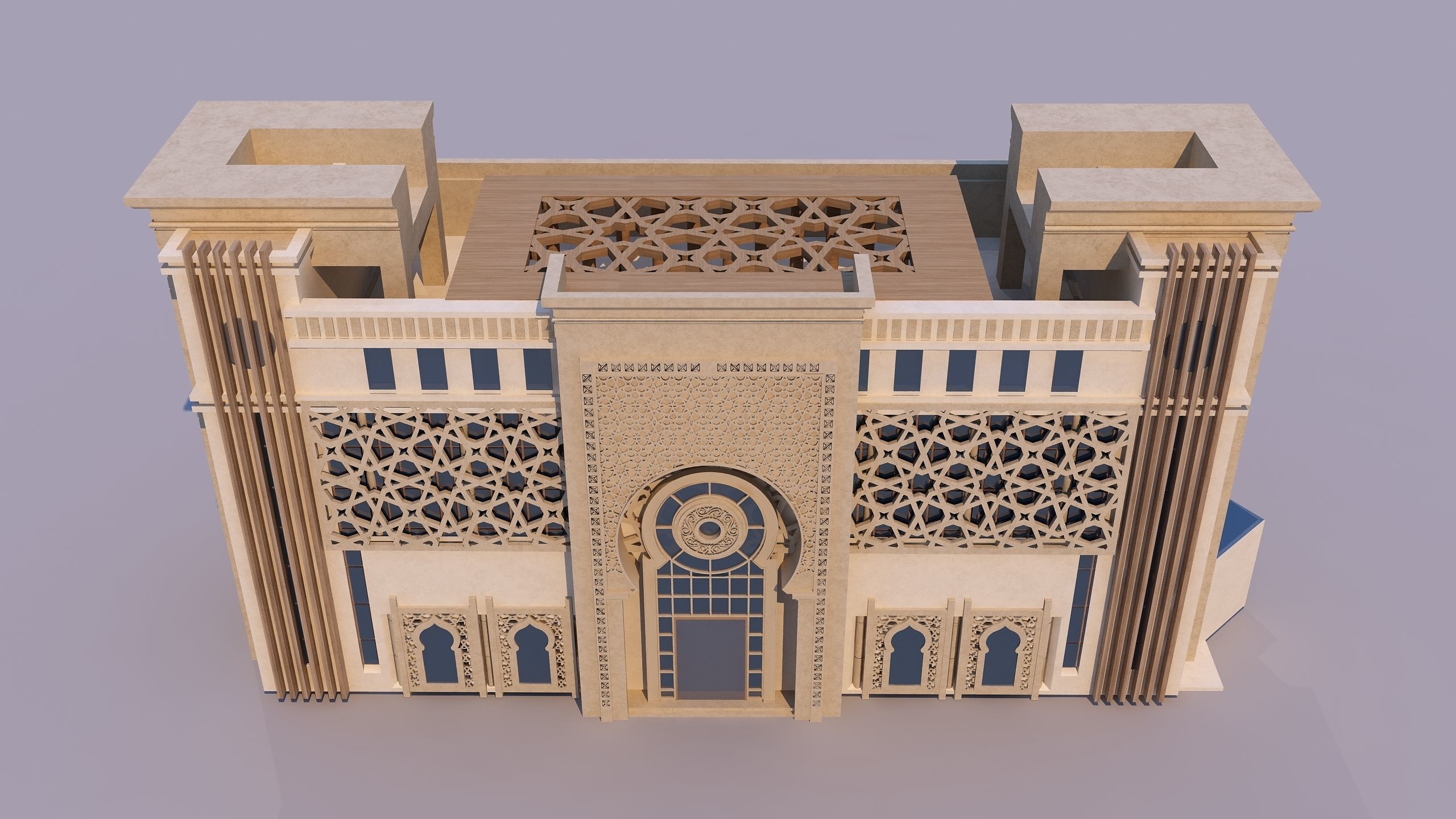 0167 - Islamic Facade Building 3D model | CGTrader