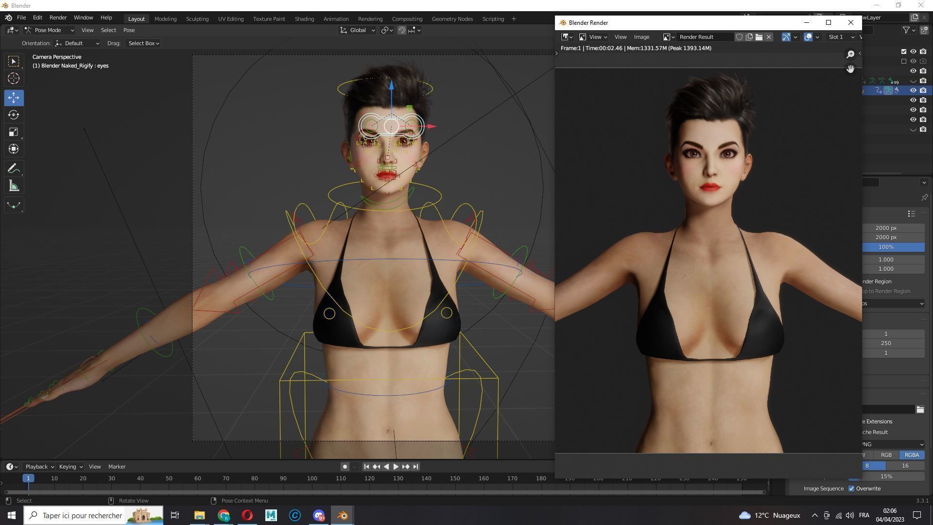 3D model Pixie Casual Girl - basic version VR / AR / low-poly | CGTrader
