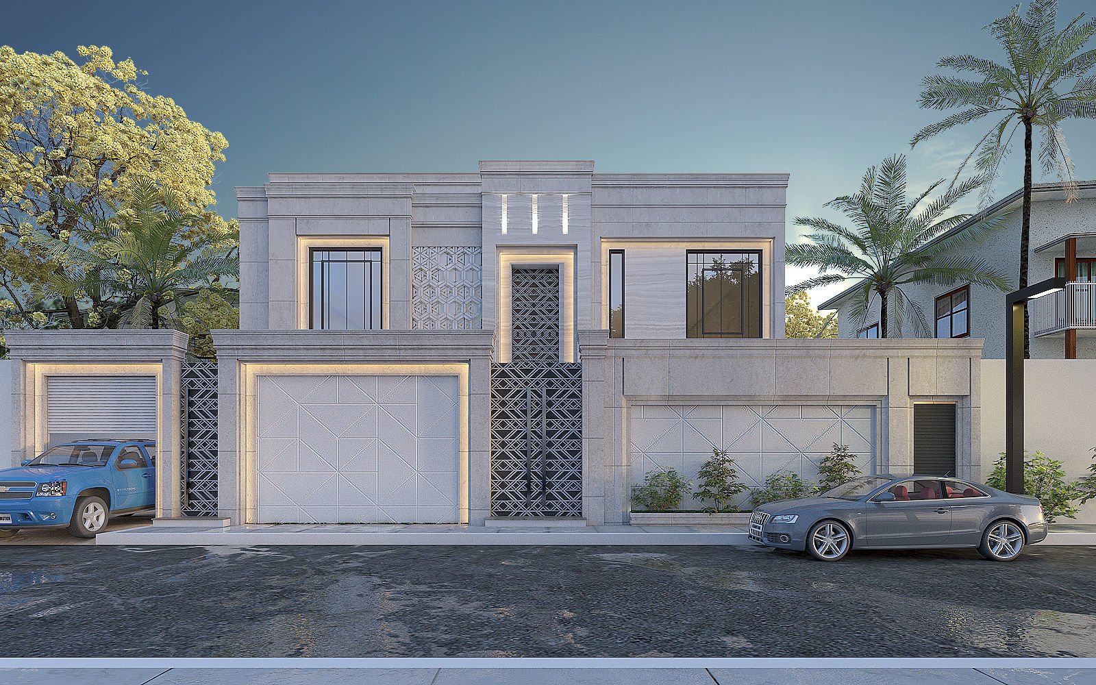 3DS MAX V-RAY RENDER VILLA FULL MODELS 3D model | CGTrader