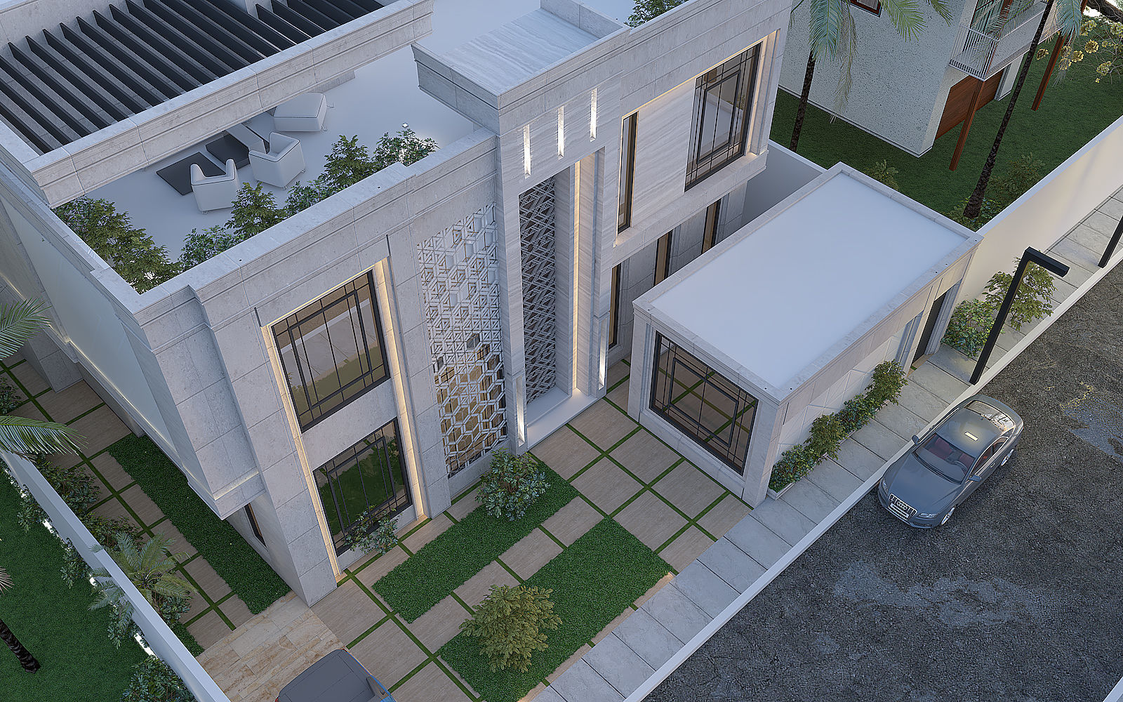 3DS MAX V-RAY RENDER VILLA FULL MODELS 3D model | CGTrader