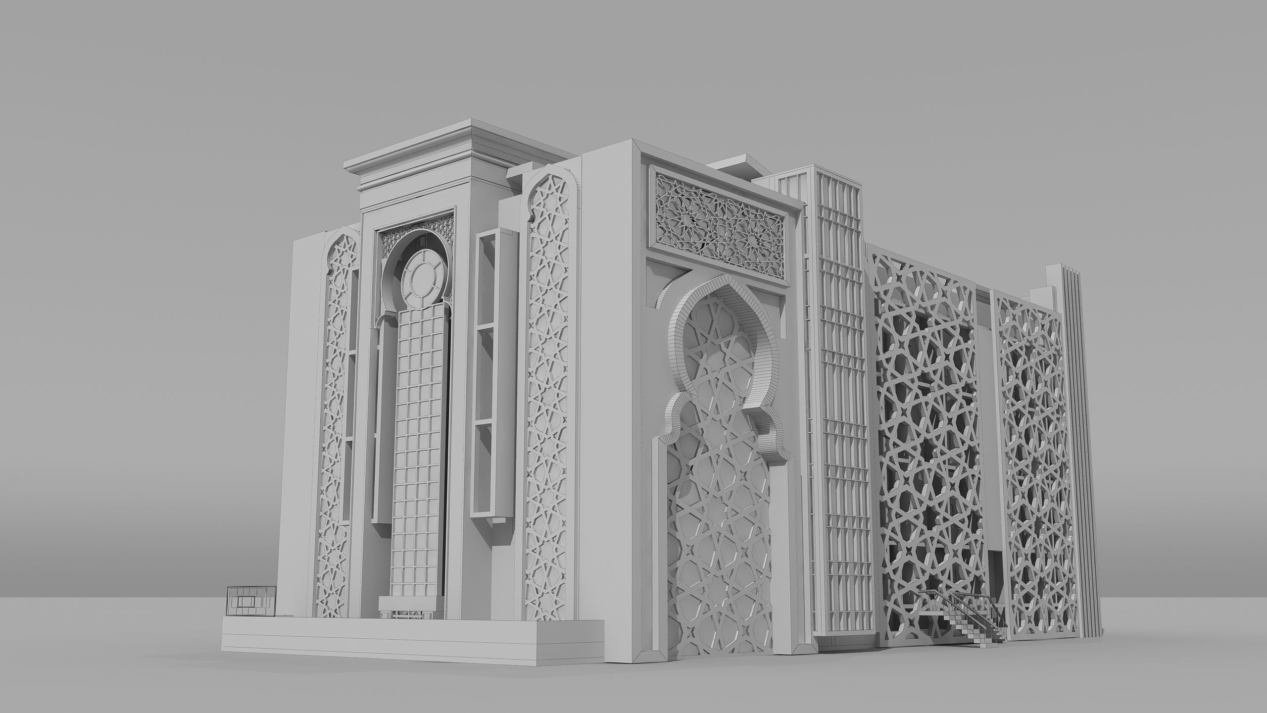 0168 - Islamic Facade Building 3D model | CGTrader