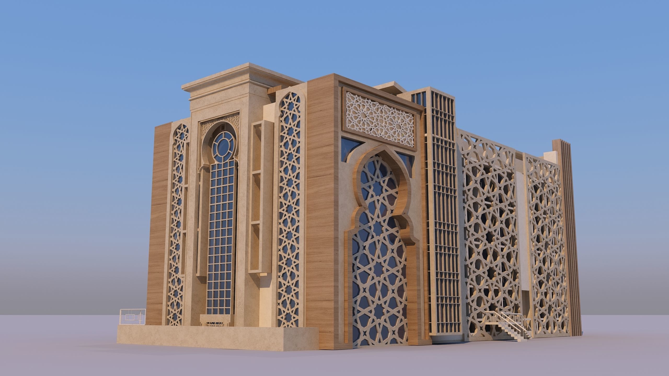 0168 - Islamic Facade Building 3D model | CGTrader