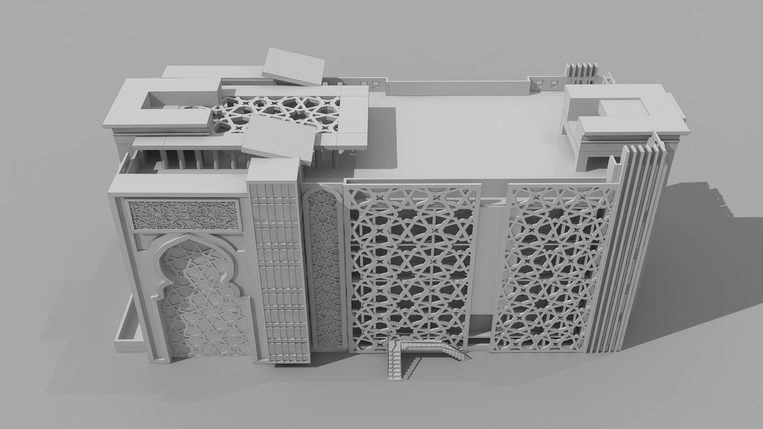 0168 - Islamic Facade Building 3D model | CGTrader