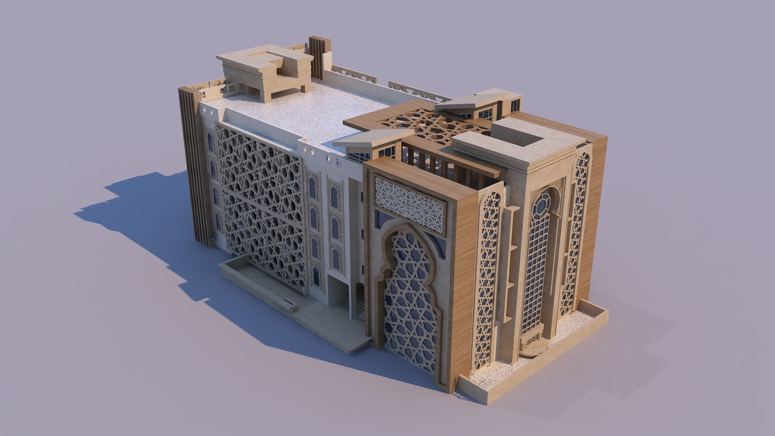 0168 - Islamic Facade Building 3D model | CGTrader