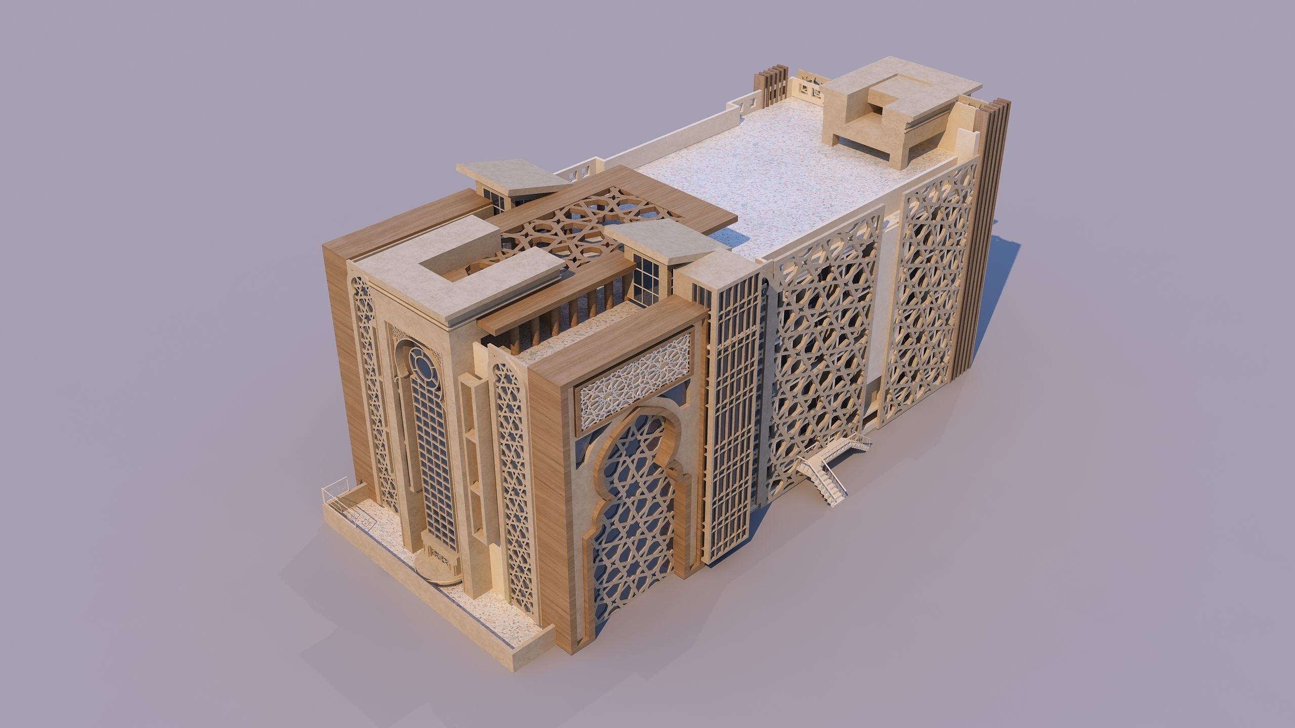0168 - Islamic Facade Building 3D model | CGTrader