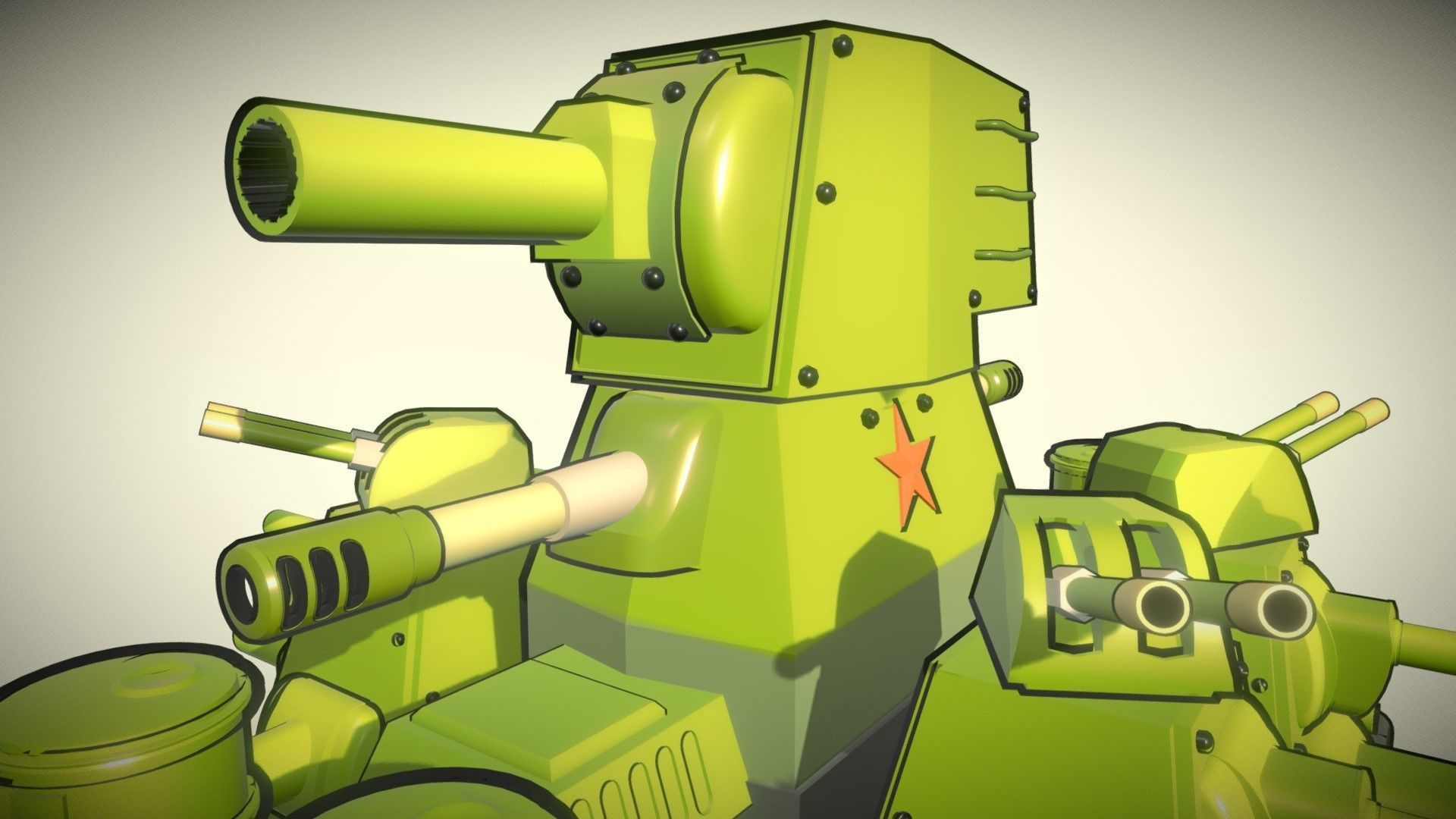 3D model Super Heavy tank KV-44 VR / AR / low-poly | CGTrader