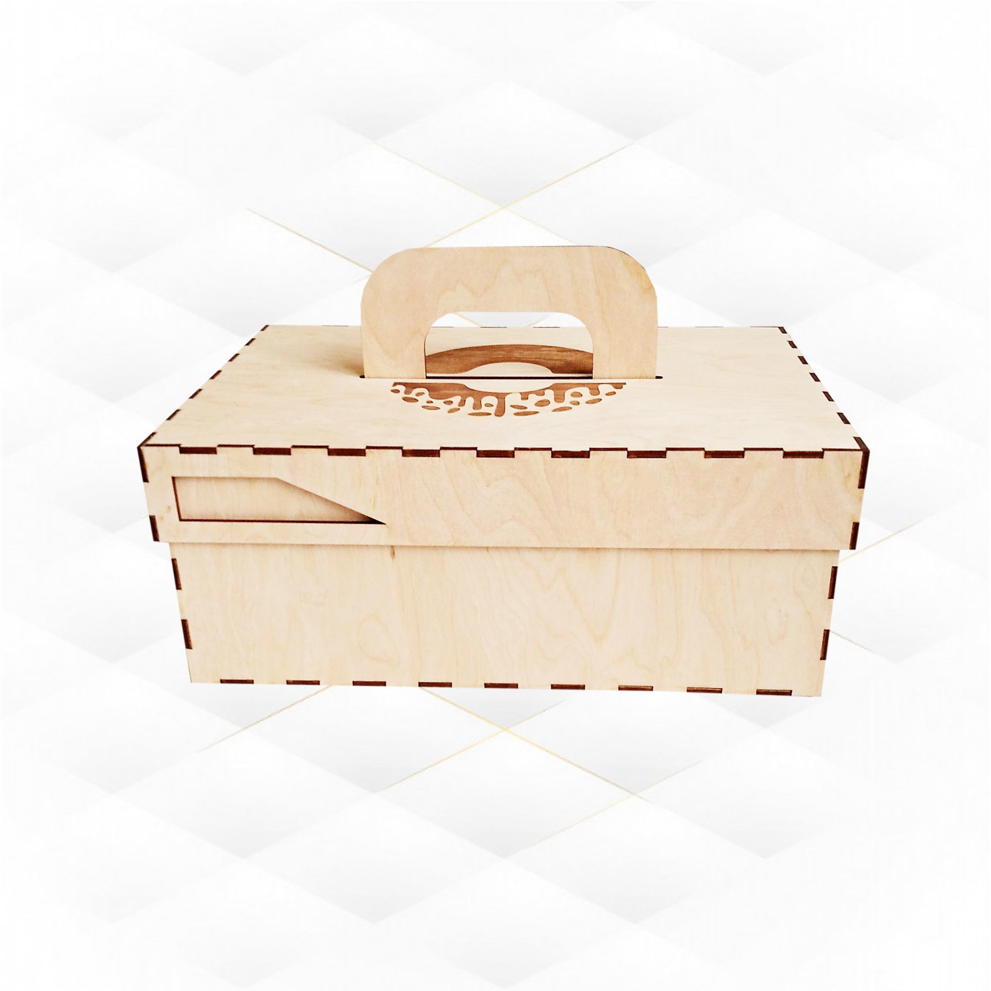 Gift box donuts and cookies svg dxf design for laser cutting 3D model ...