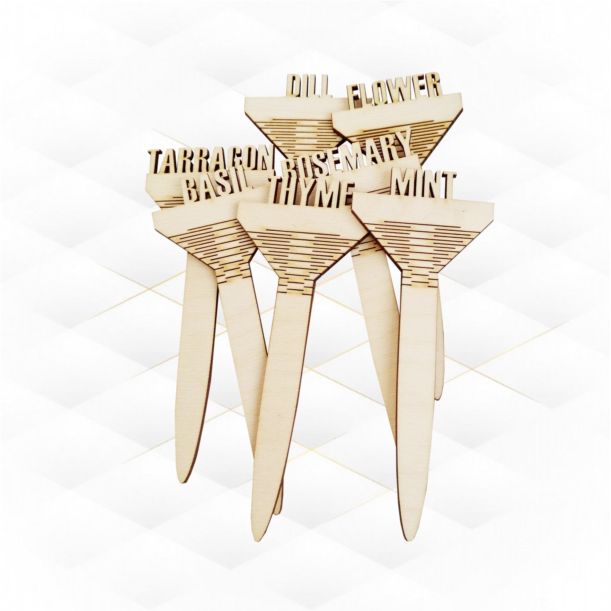 Garden stakes 31 pattern vector for laser cut 3D model 3D printable ...