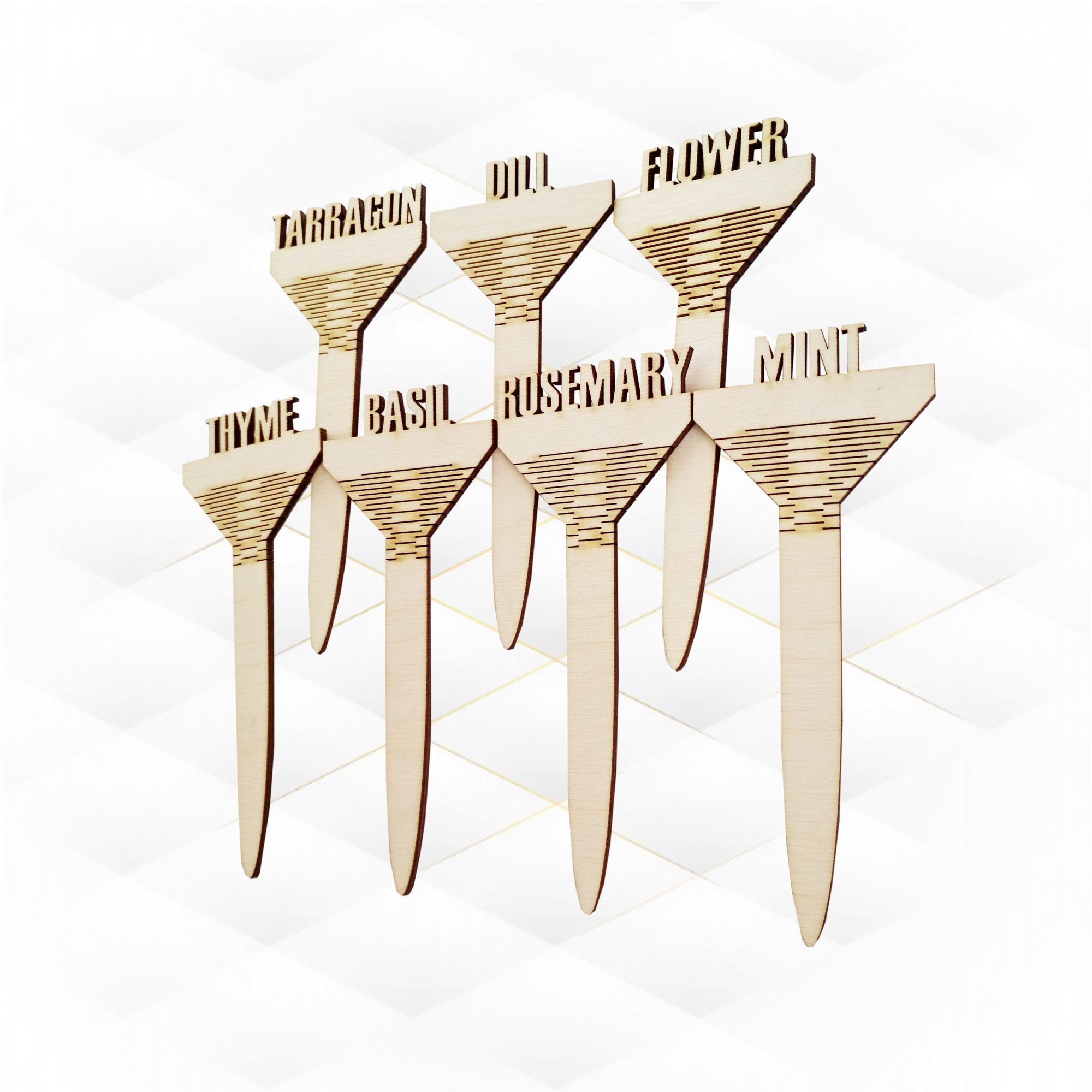 Garden stakes 31 pattern vector for laser cut 3D model 3D printable ...