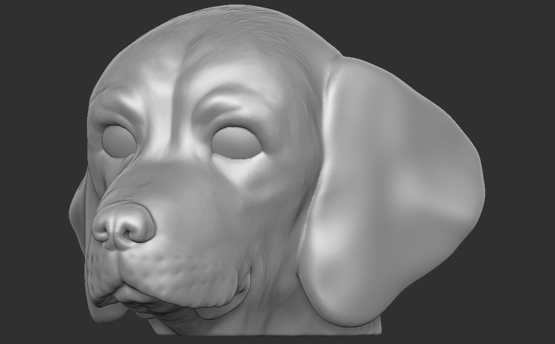 Puppy of Pointer dog head for 3D printing 3D model 3D printable | CGTrader