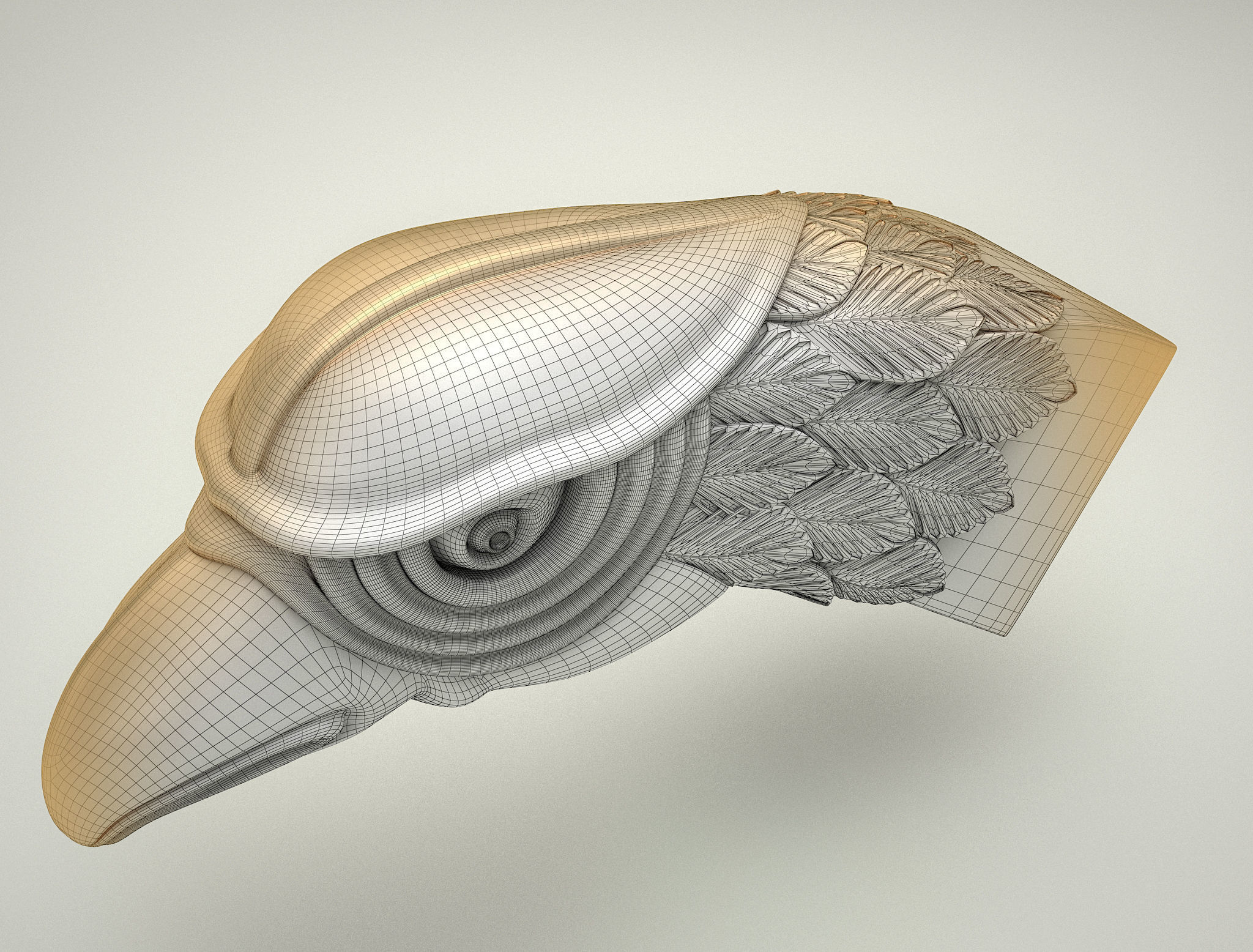 Eagle Falcon Head - HAWK Head - 3D STL For CNC 3D model | CGTrader
